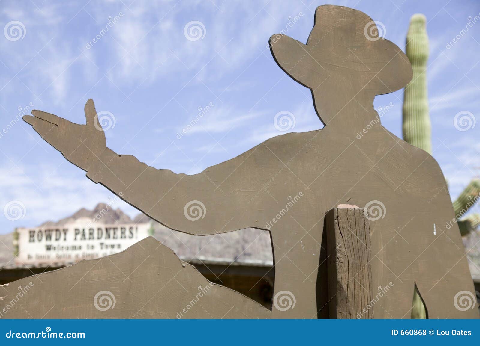 Howdy cowboy stock photo. Image of direction, sign, saguaro - 660868