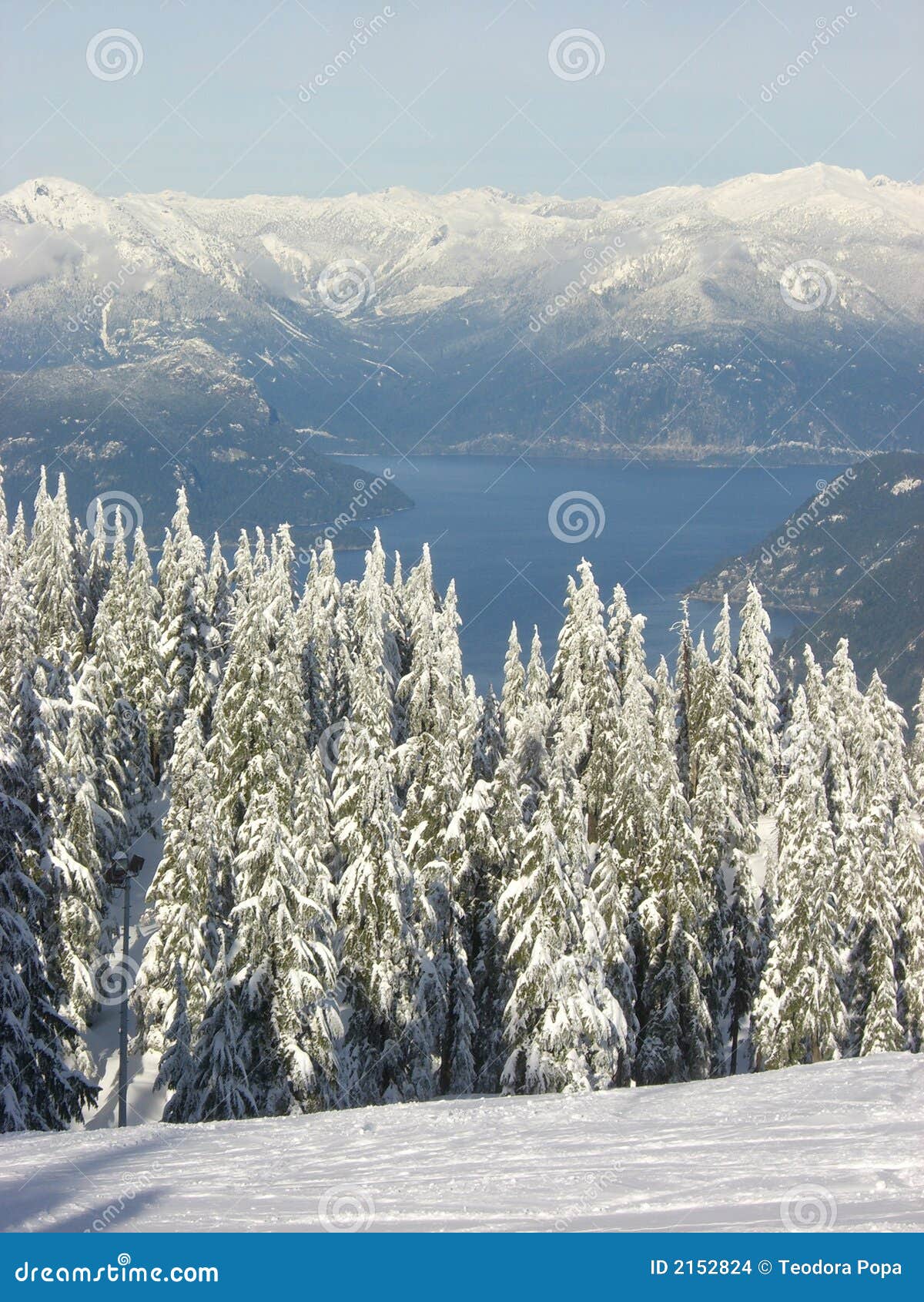 Howe Sound in winter stock photo. Image of horizon, mountain - 2152824