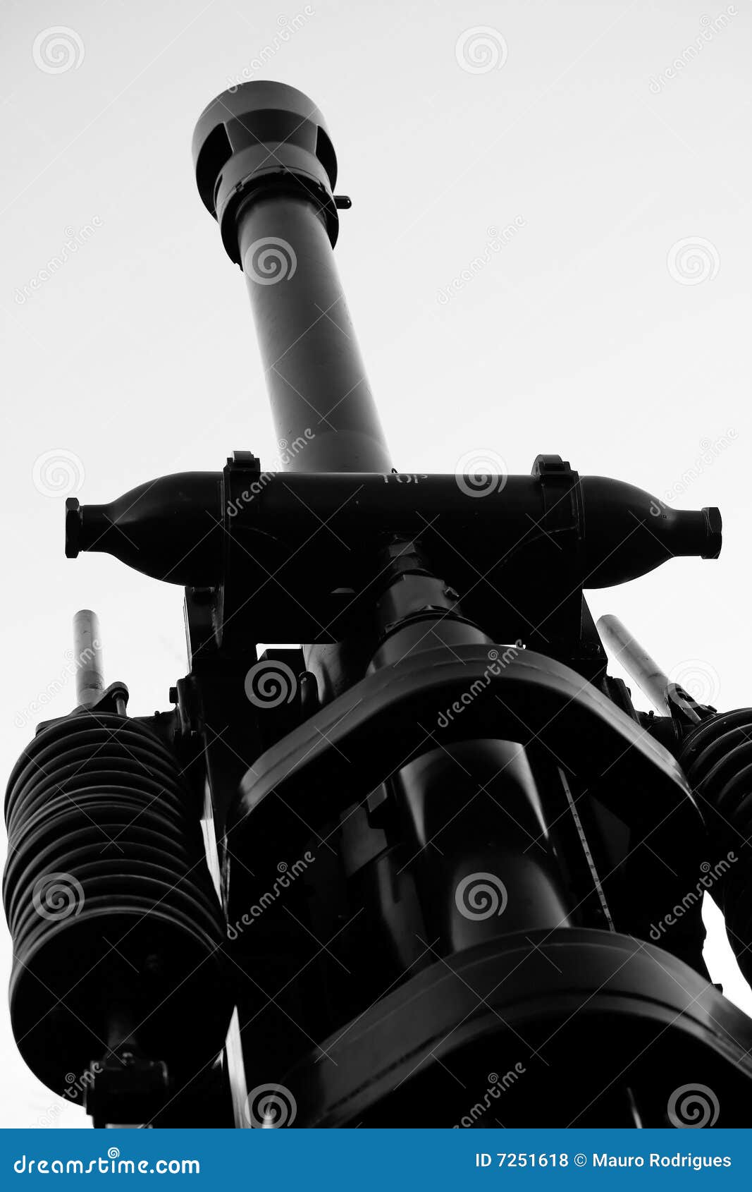 Howitzer Artillery Launcher Truck Vector Silhouette Illustration ...
