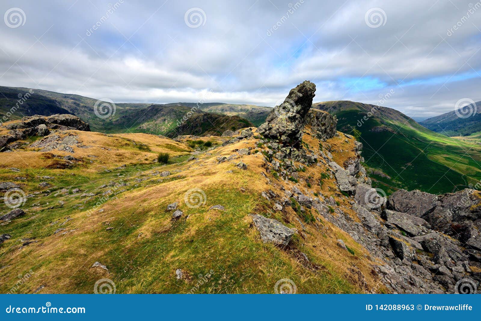 The summit of Helm Crag stock image. Image of fairfield - 142088963