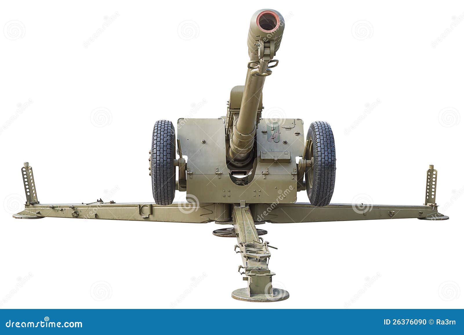Howitzer isolated on white stock photo. Image of action - 26376090