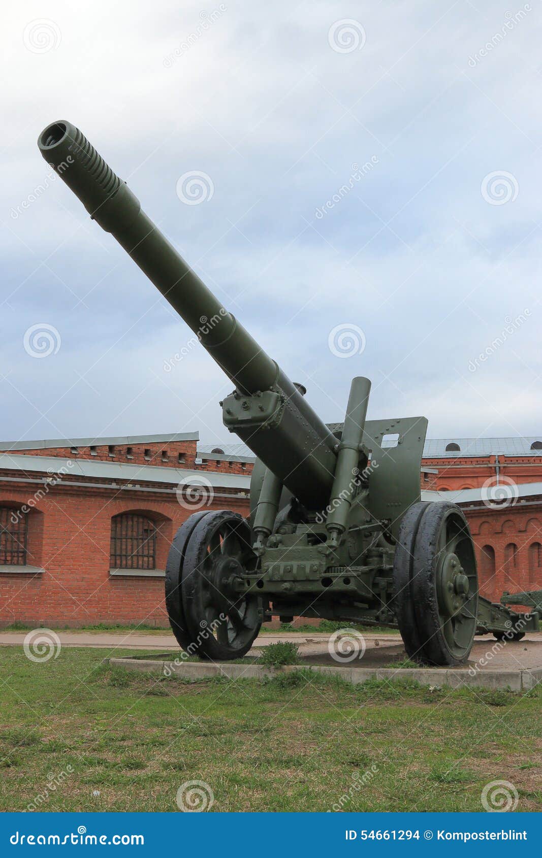 Howitzer stock photo. Image of samples, world, wall, cloudy - 54661294