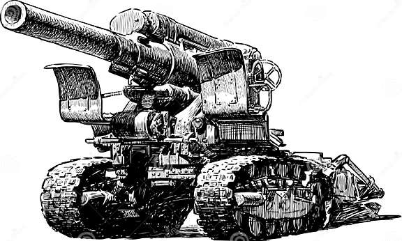 Howitzer stock vector. Illustration of graphic, armored - 31752552