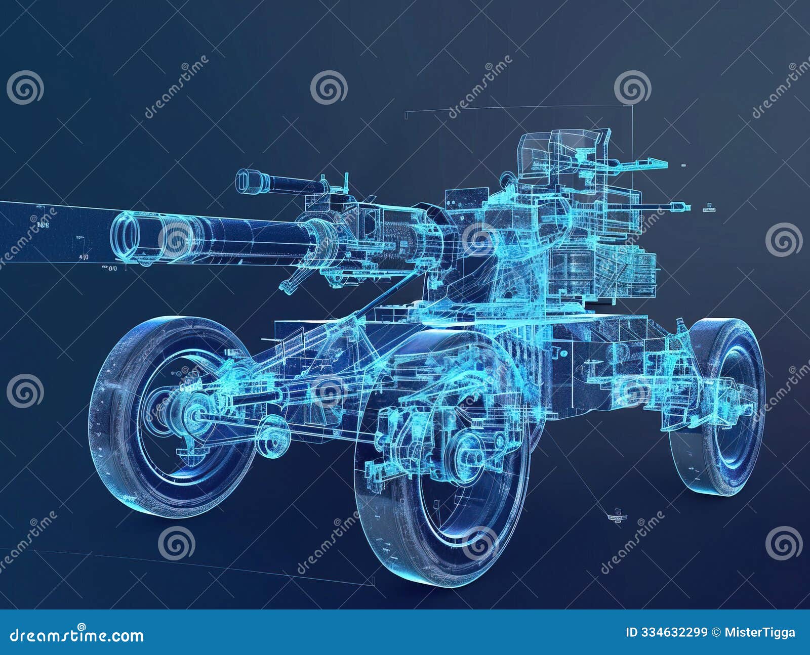 Howitzer Visualization with Augmented Reality Transparent Howitzer in ...