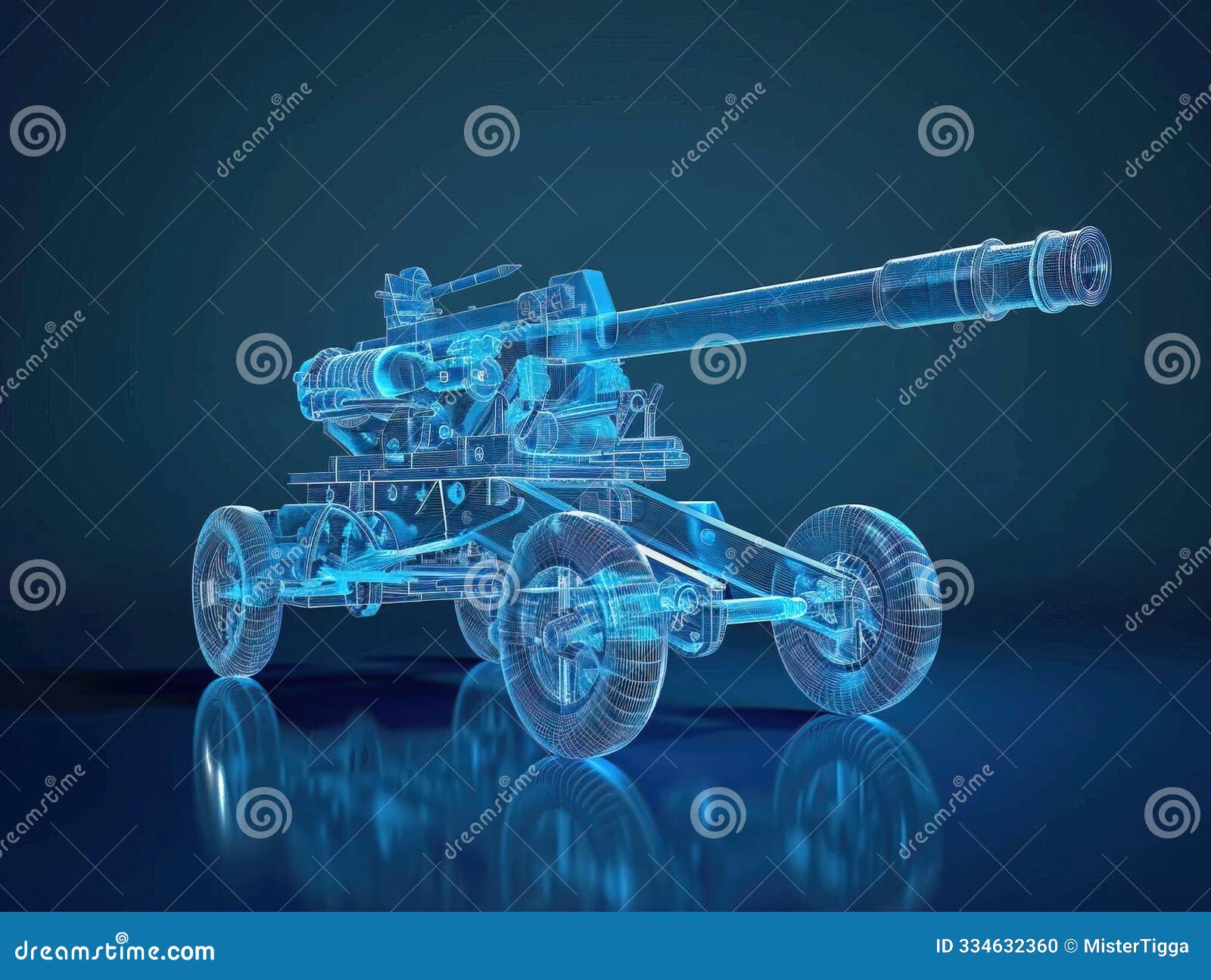 Howitzer Visualization with Augmented Reality Transparent Howitzer in ...