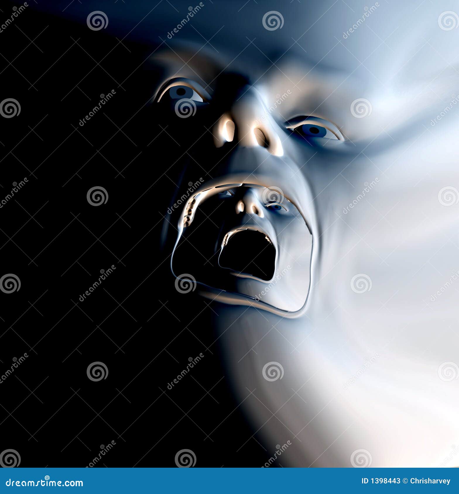 Distorted Nightmare Environment Concept Art Royalty-Free Stock Image ...