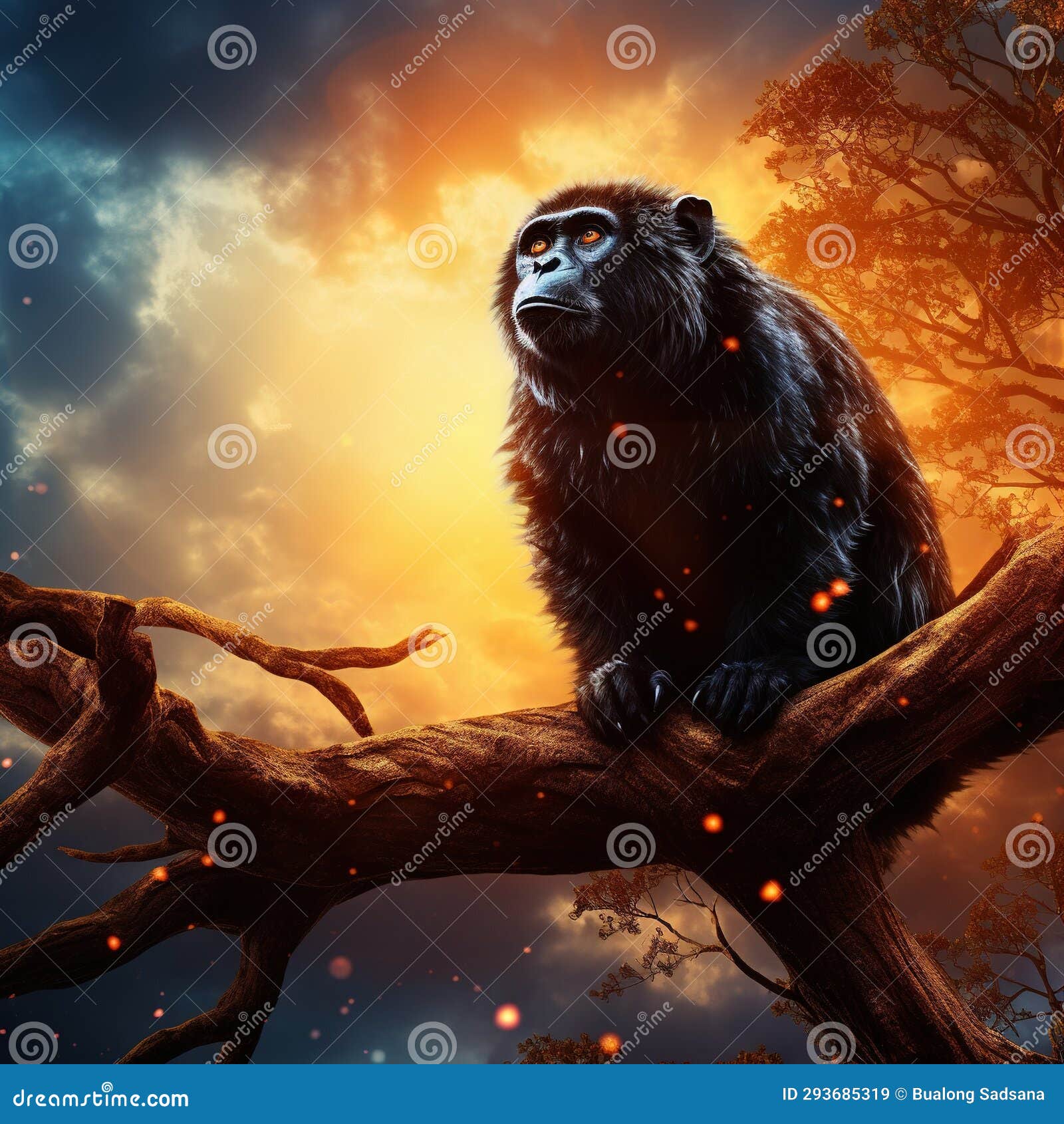 Howler monkey stock illustration. Illustration of howler - 293685319
