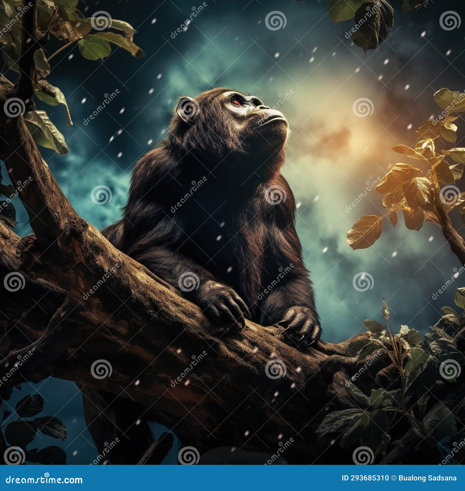 Ai Generated Illustration Wildlife Concept of Howler Monkey Stock ...