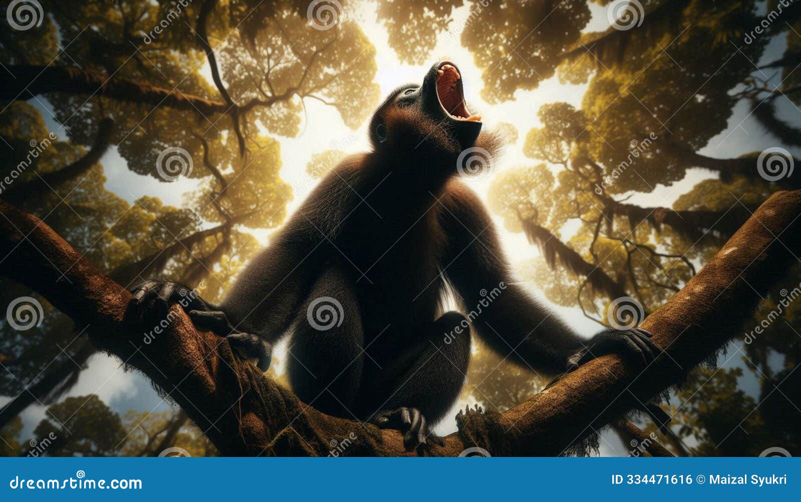 Red Howler Monkey On Clear Background -Generative Ai Royalty-Free Stock ...