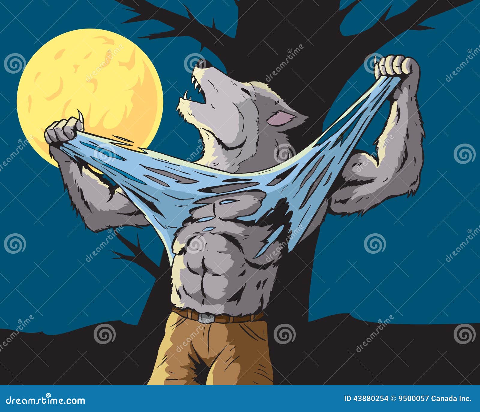 Howling Werewolf stock vector. Illustration of werewolf - 43880254