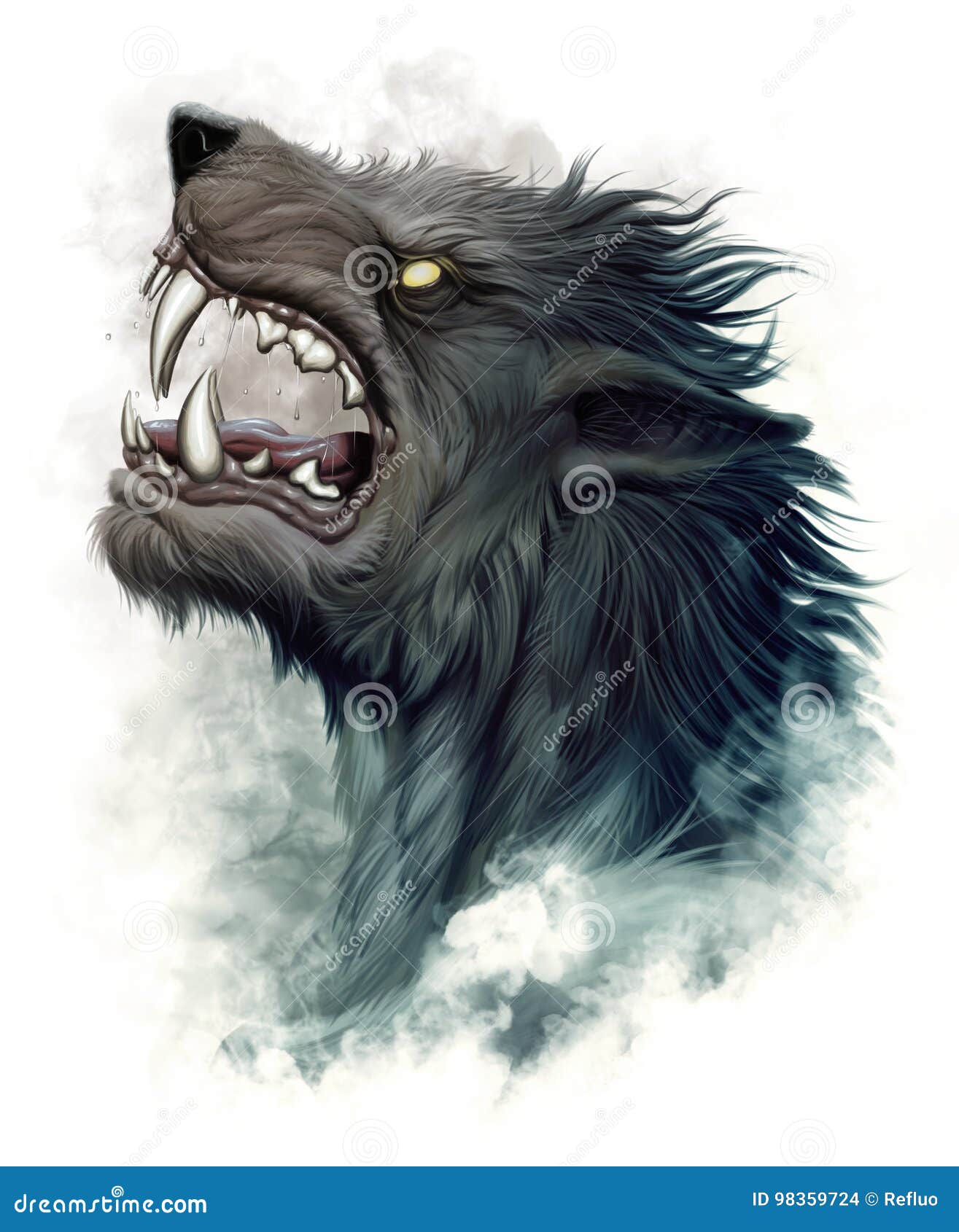 Howling Werewolf Stock Illustrations – 1,170 Howling Werewolf Stock ...