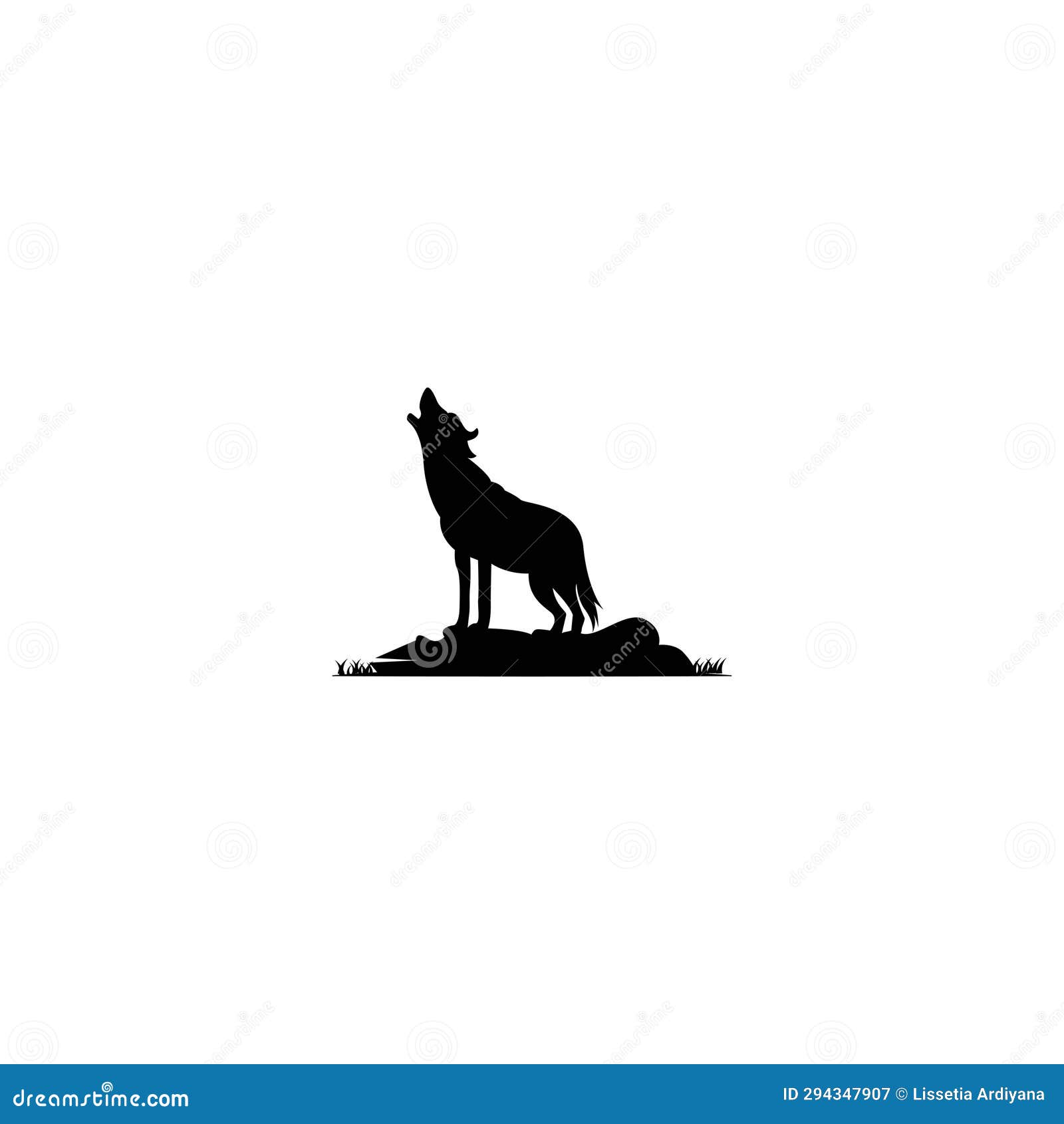 Howling Wolf Logo Vector Graphics Stock Vector - Illustration of design ...