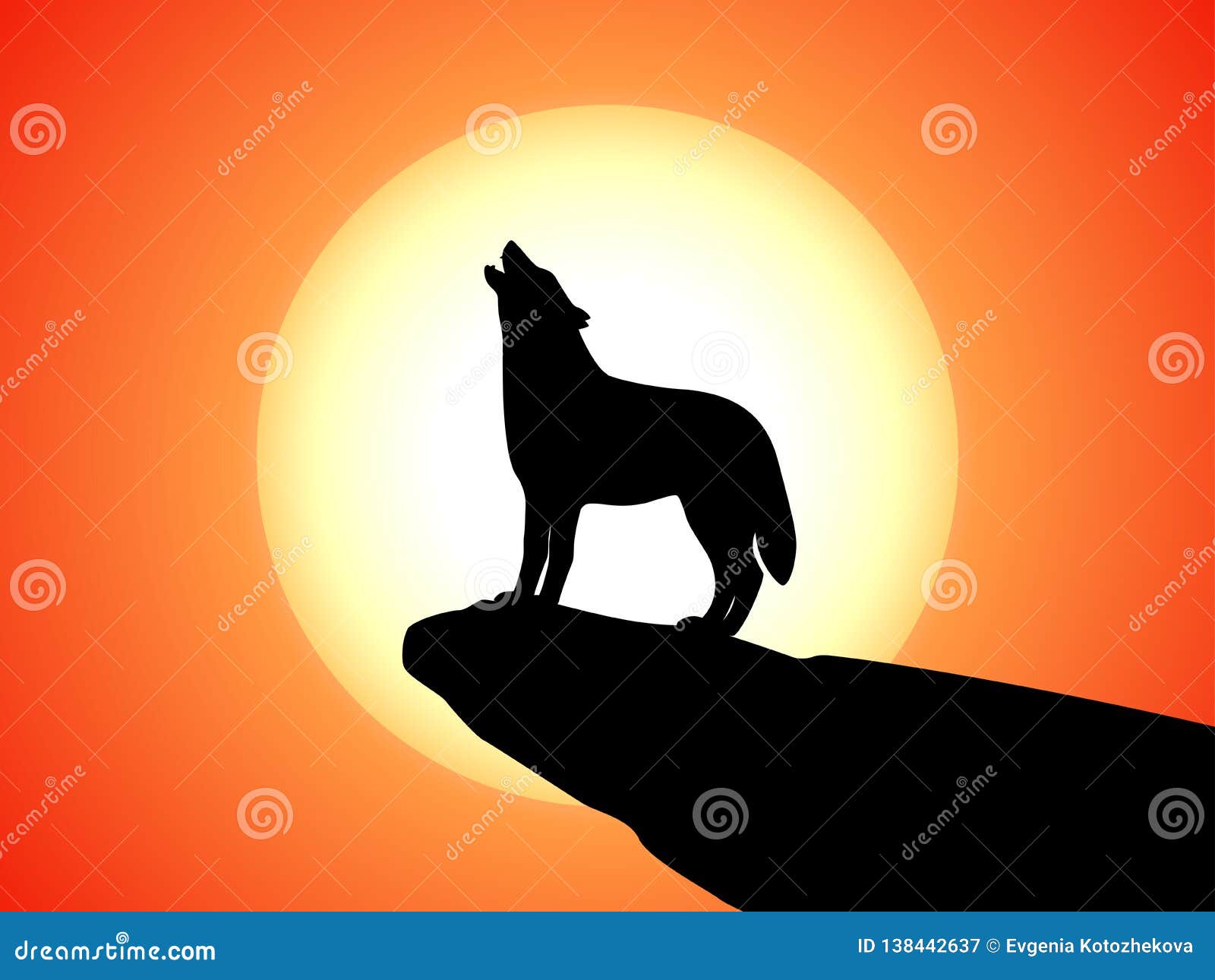 Wolf Stands With His Tongue Outstretched Cartoon Vector | CartoonDealer ...