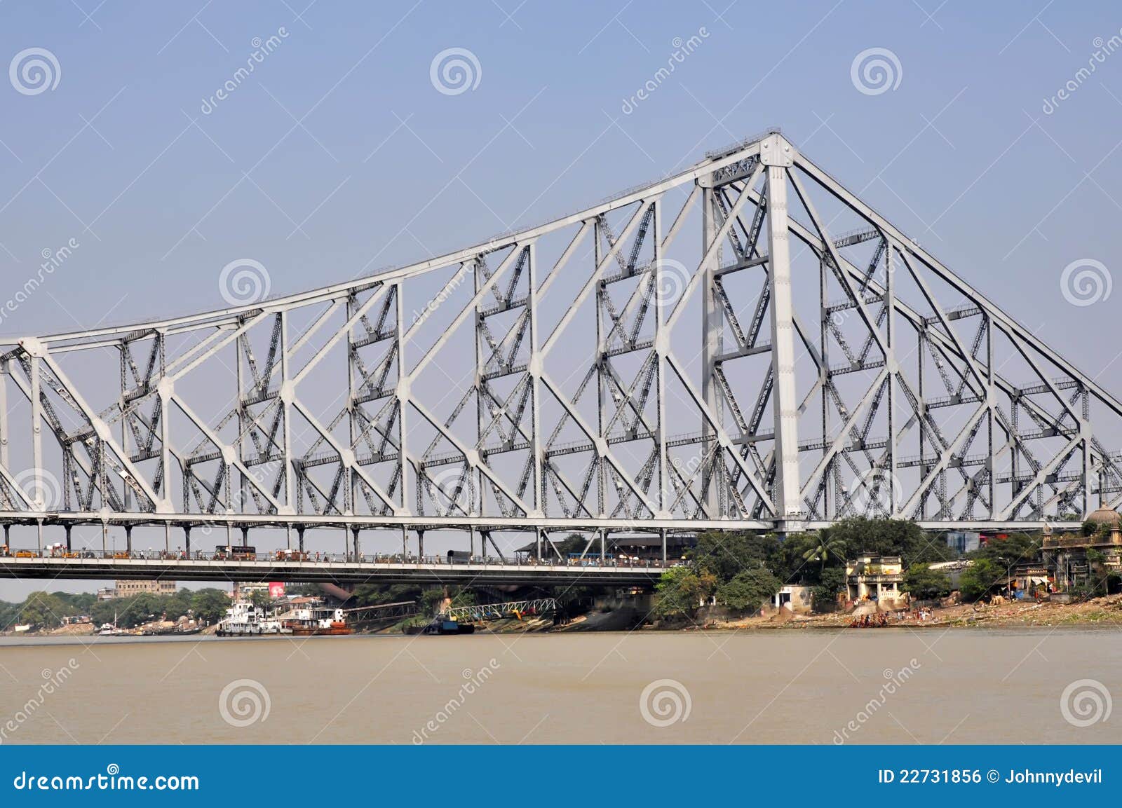 Howrah Bridge stock photo. Image of color, design, hindu - 22731856