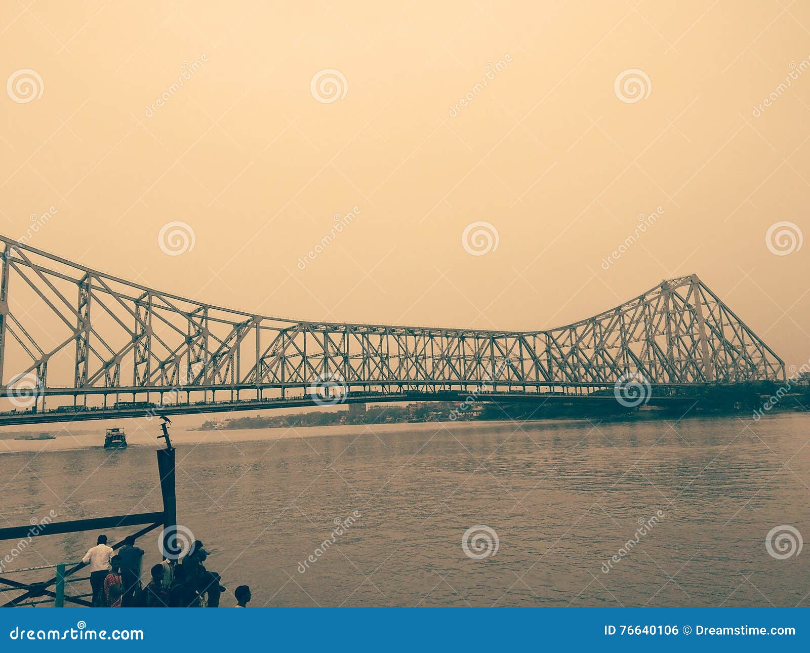 Howrah Bridge editorial photo. Image of indian, bridge - 76640106