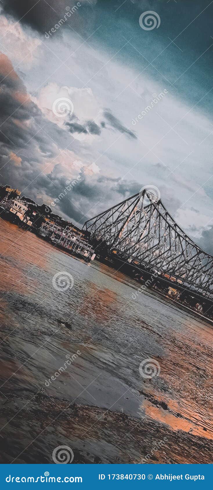 Howrah Bridge Situated on Hoogly River Editorial Image - Image of ...