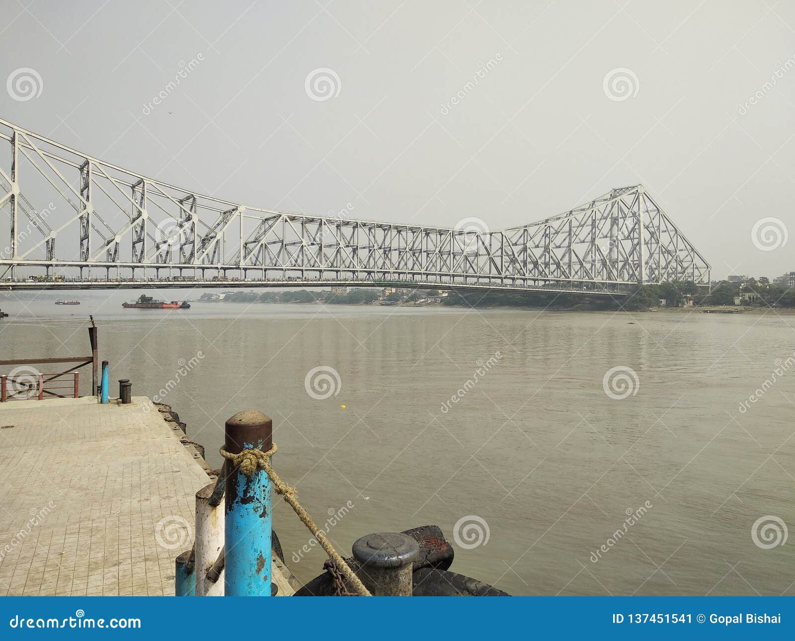 Howrah bridge stock image. Image of howrah, bridge, ghat - 137451541