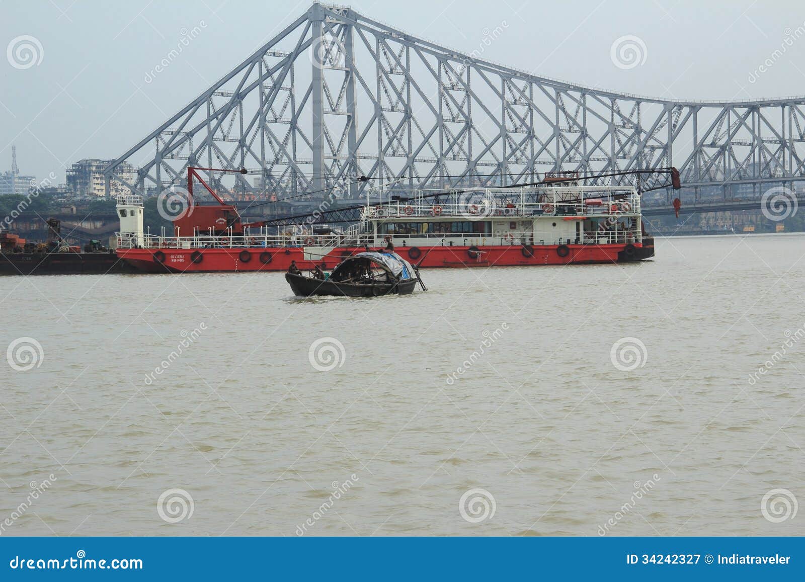 Howrah Bridge. editorial photography. Image of cityscape - 34242327