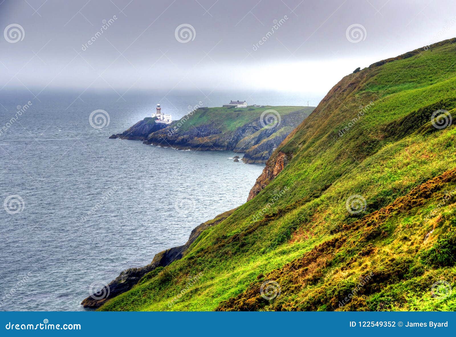 Howth Cliff Walk Outside of Dublin, Ireland Stock Photo - Image of ...