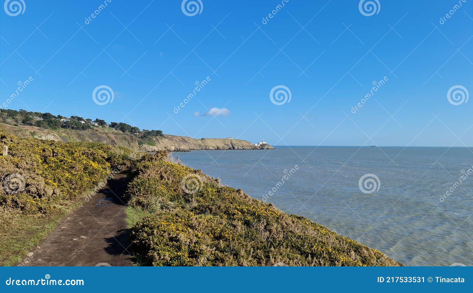 Howth Hills Paths Near the Sea.Dublin ,Ireland Stock Image - Image of ...