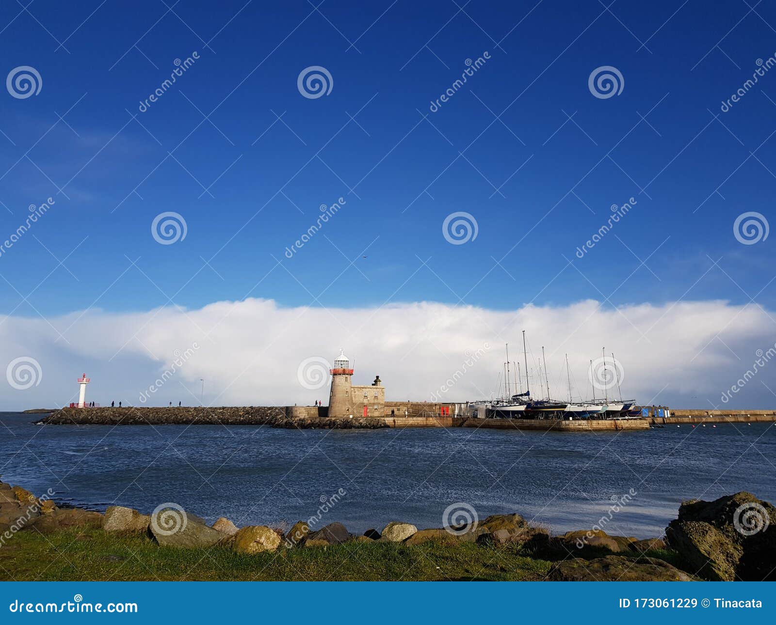 Howth port in Dublin stock image. Image of cloud, travel - 173061229