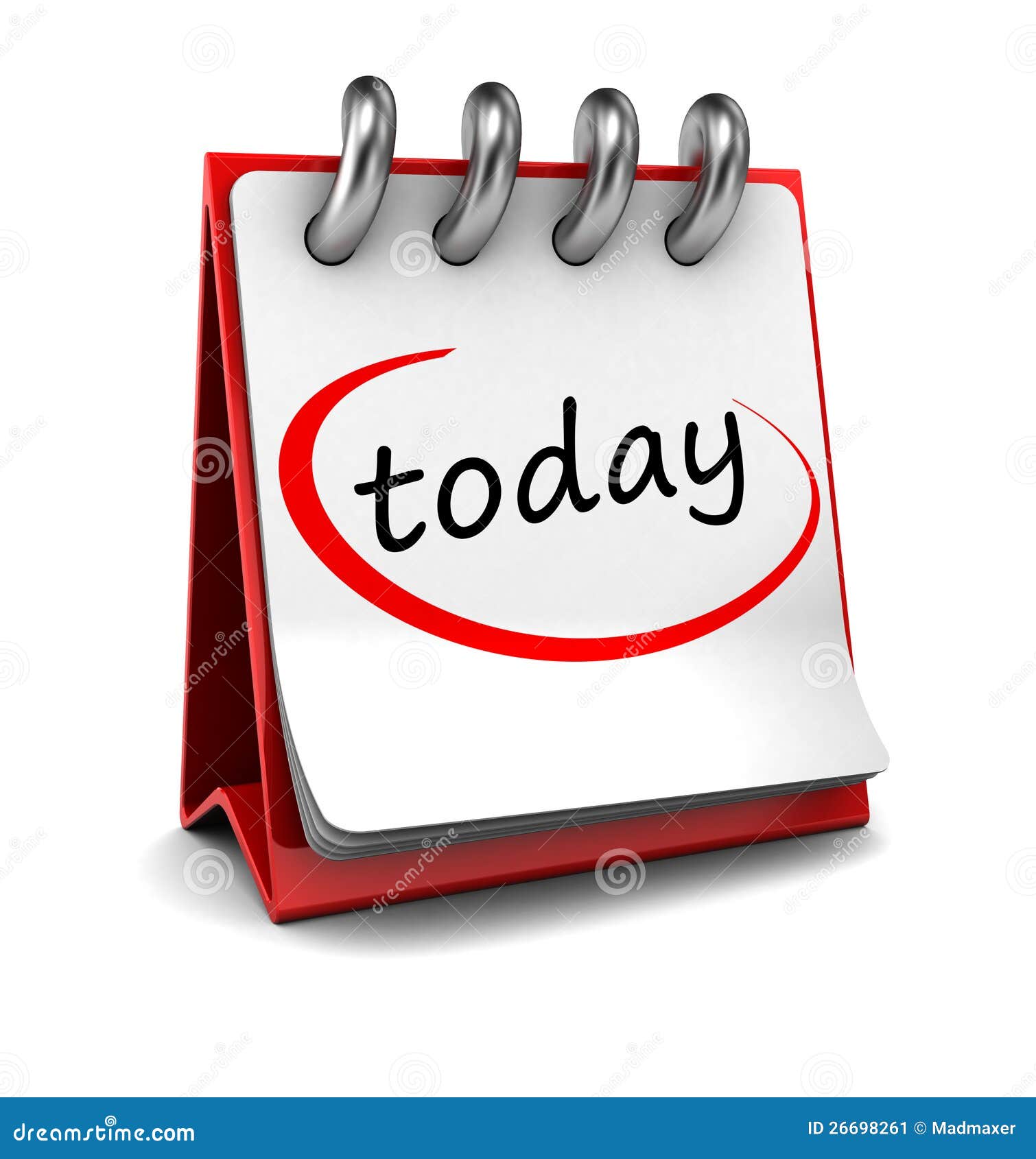 Hoy stock de ilustración. Ilustración de fecha, mensaje - 26698261