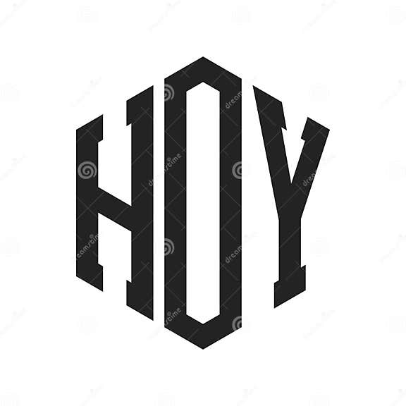 HOY Logo Design. Initial Letter HOY Monogram Logo Using Hexagon Shape ...