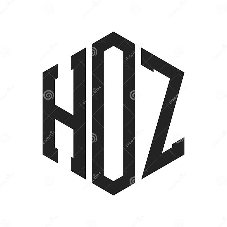 HOZ Logo Design. Initial Letter HOZ Monogram Logo Using Hexagon Shape ...