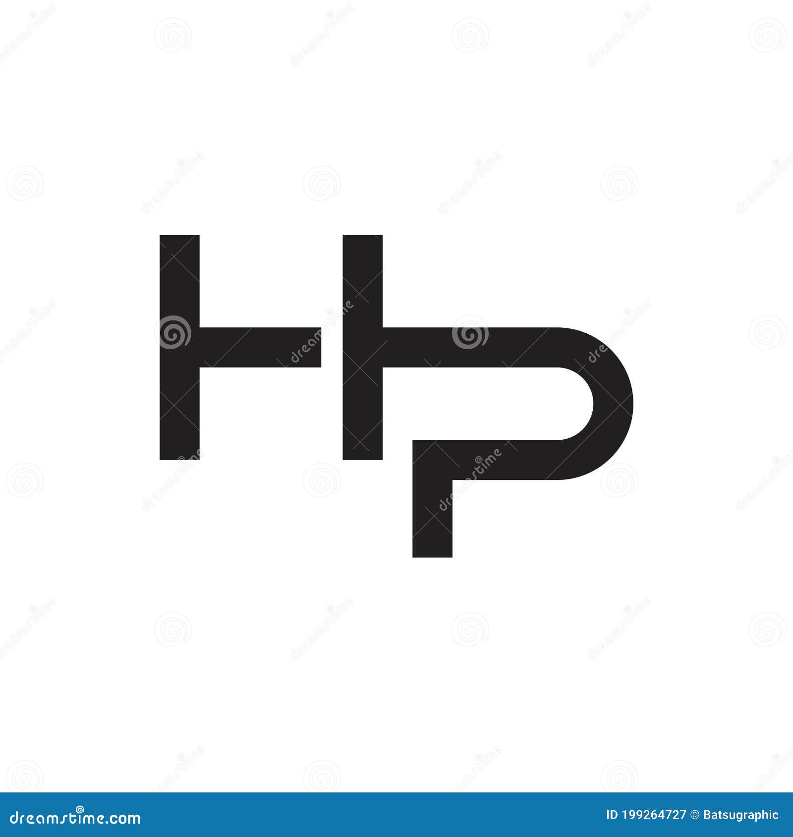 Hp Initial Letter Vector Logo Icon Stock Vector - Illustration of clean ...