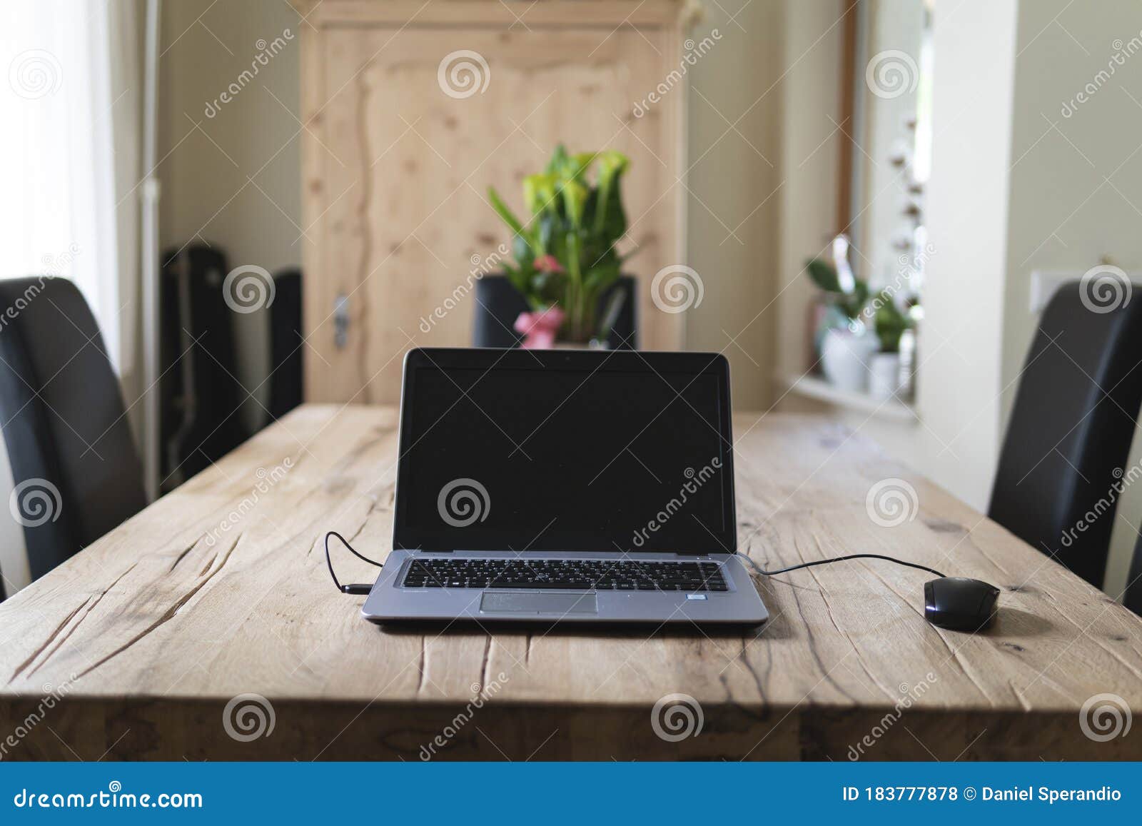 HP Laptop on Table at Home in Smart Working Editorial Stock Photo ...