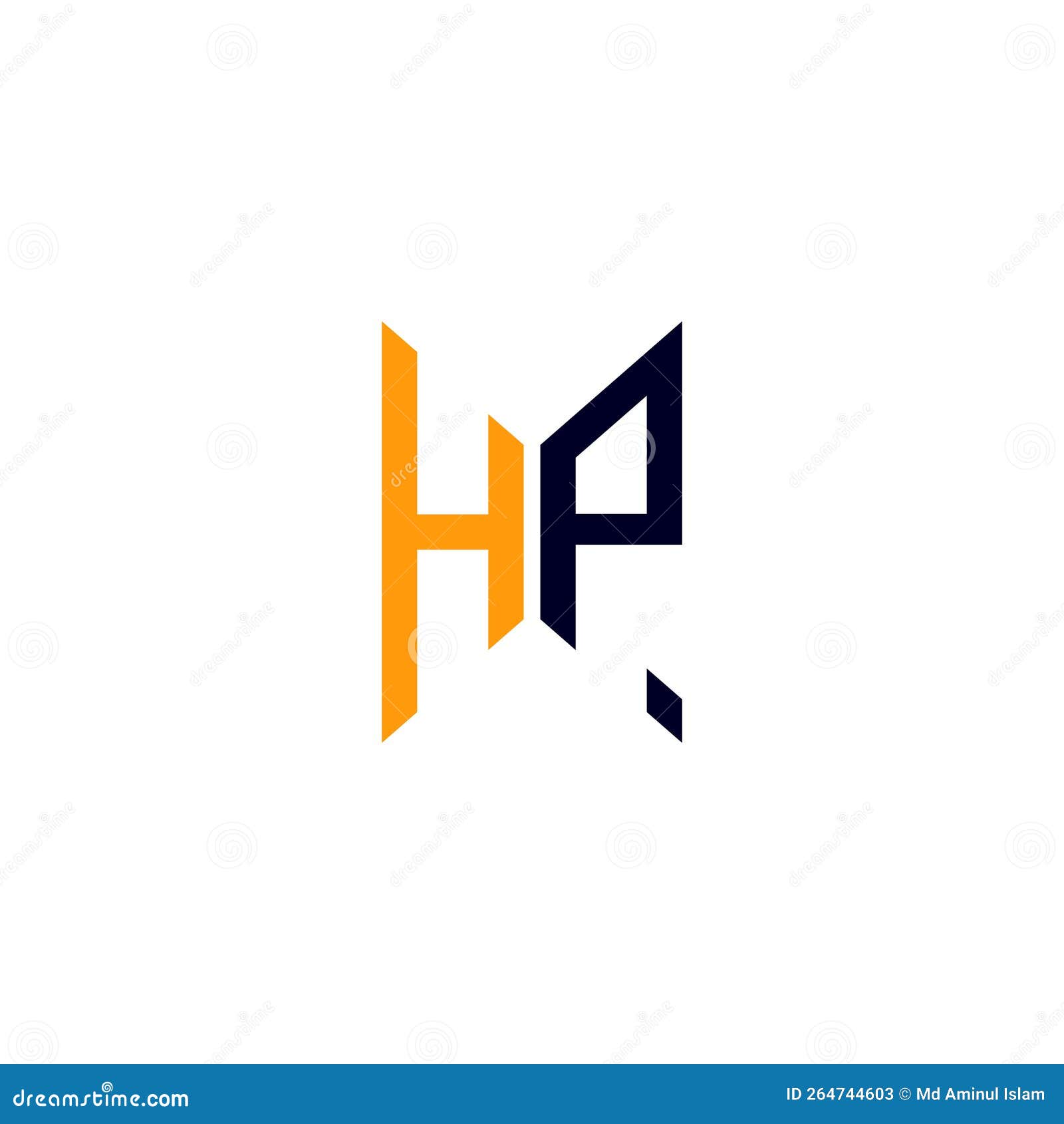 HP Letter Logo Creative Design with Vector Graphic, Stock Vector ...