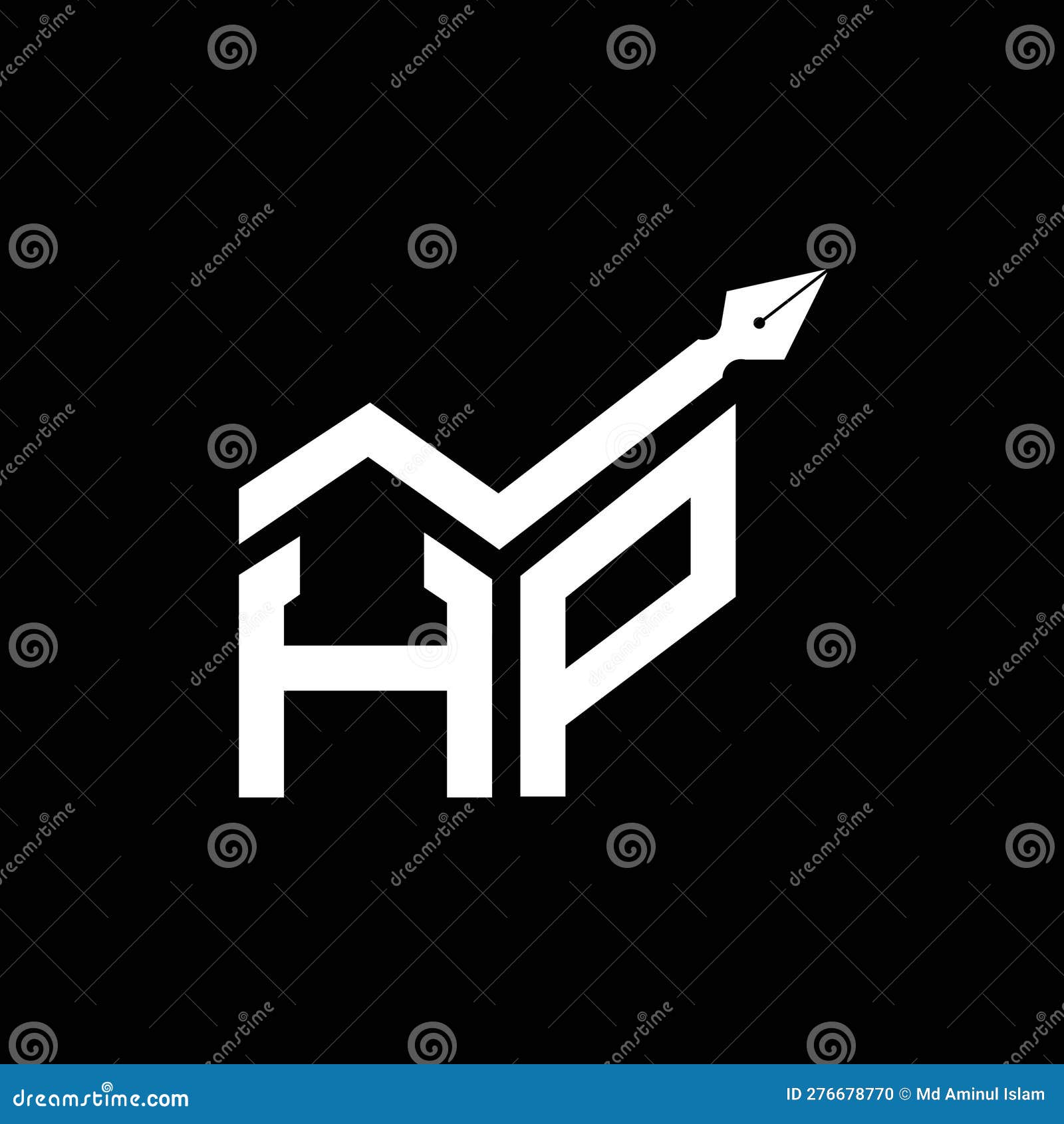 HP Letter Logo Creative Design with Vector Graphic, Stock Vector ...