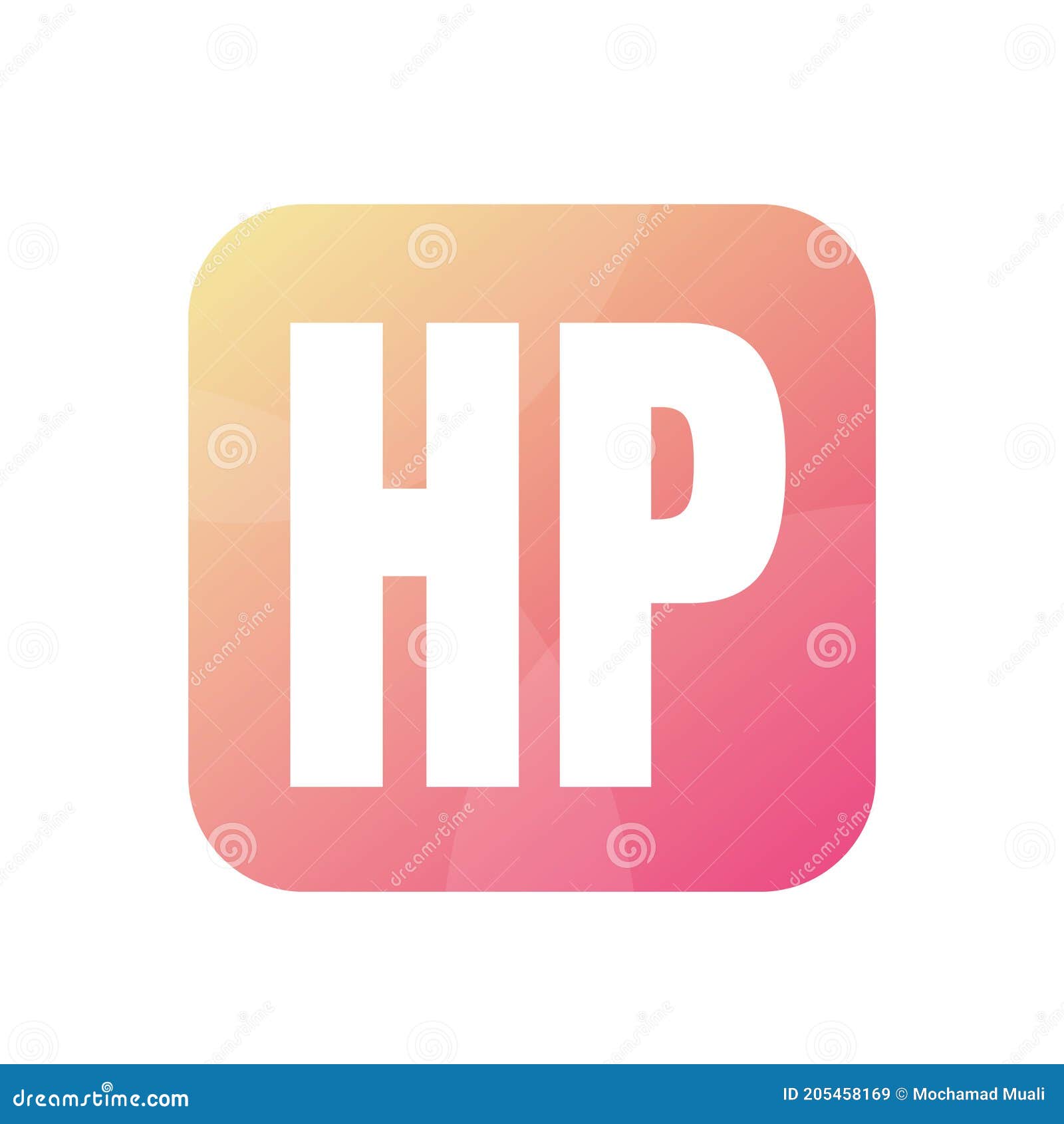 HP Letter Logo Design with Simple Style Stock Vector - Illustration of ...