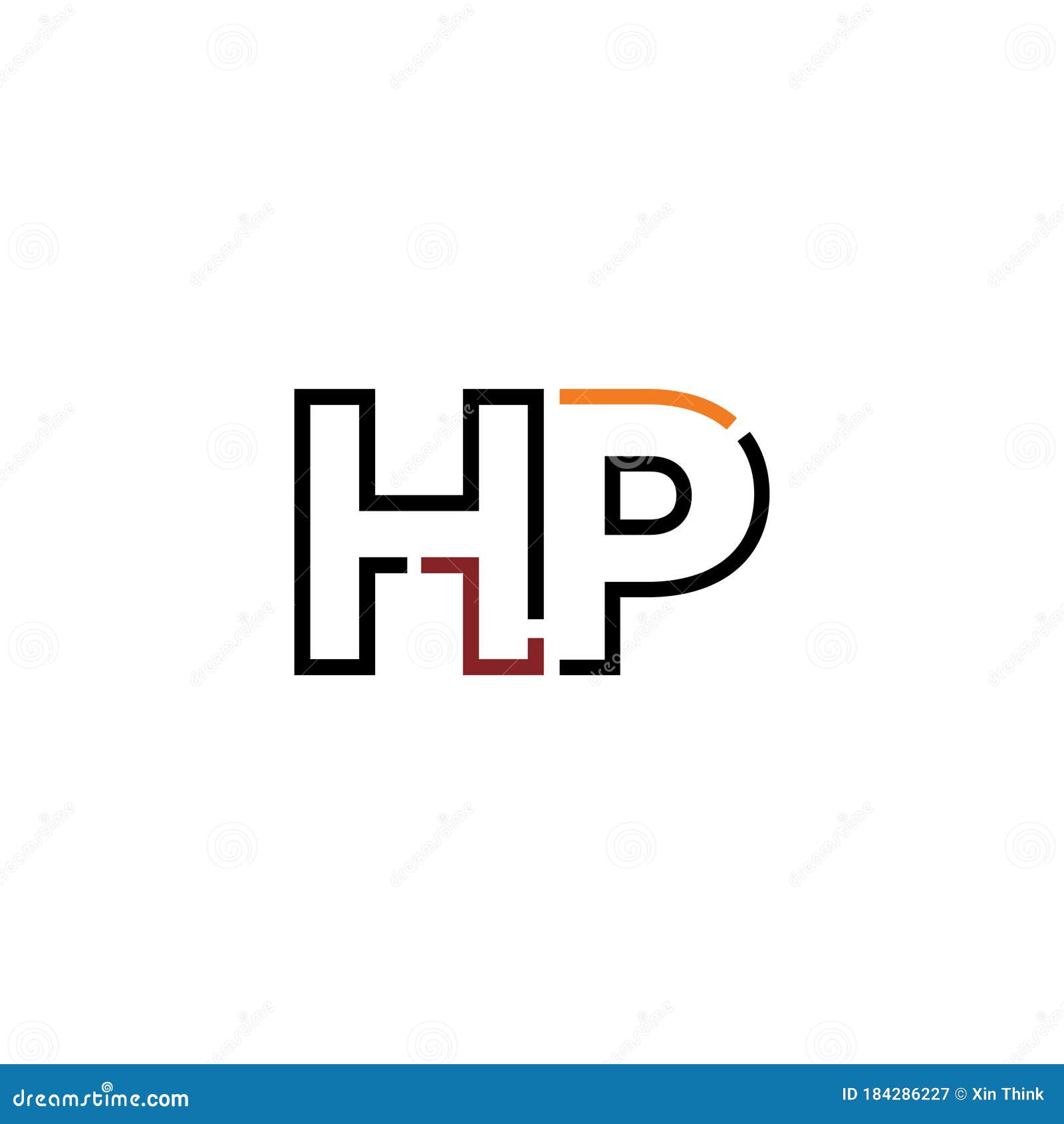 HP Letter Logo Icon Design Template Elements Stock Vector ...