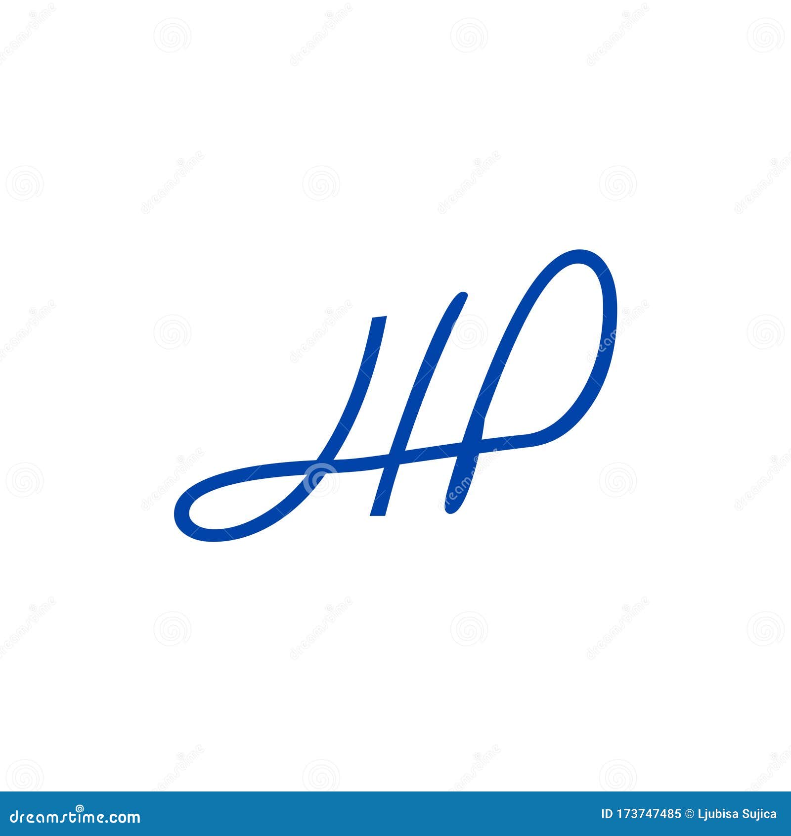 HP letter Type Logo Design stock vector. Illustration of corporate ...