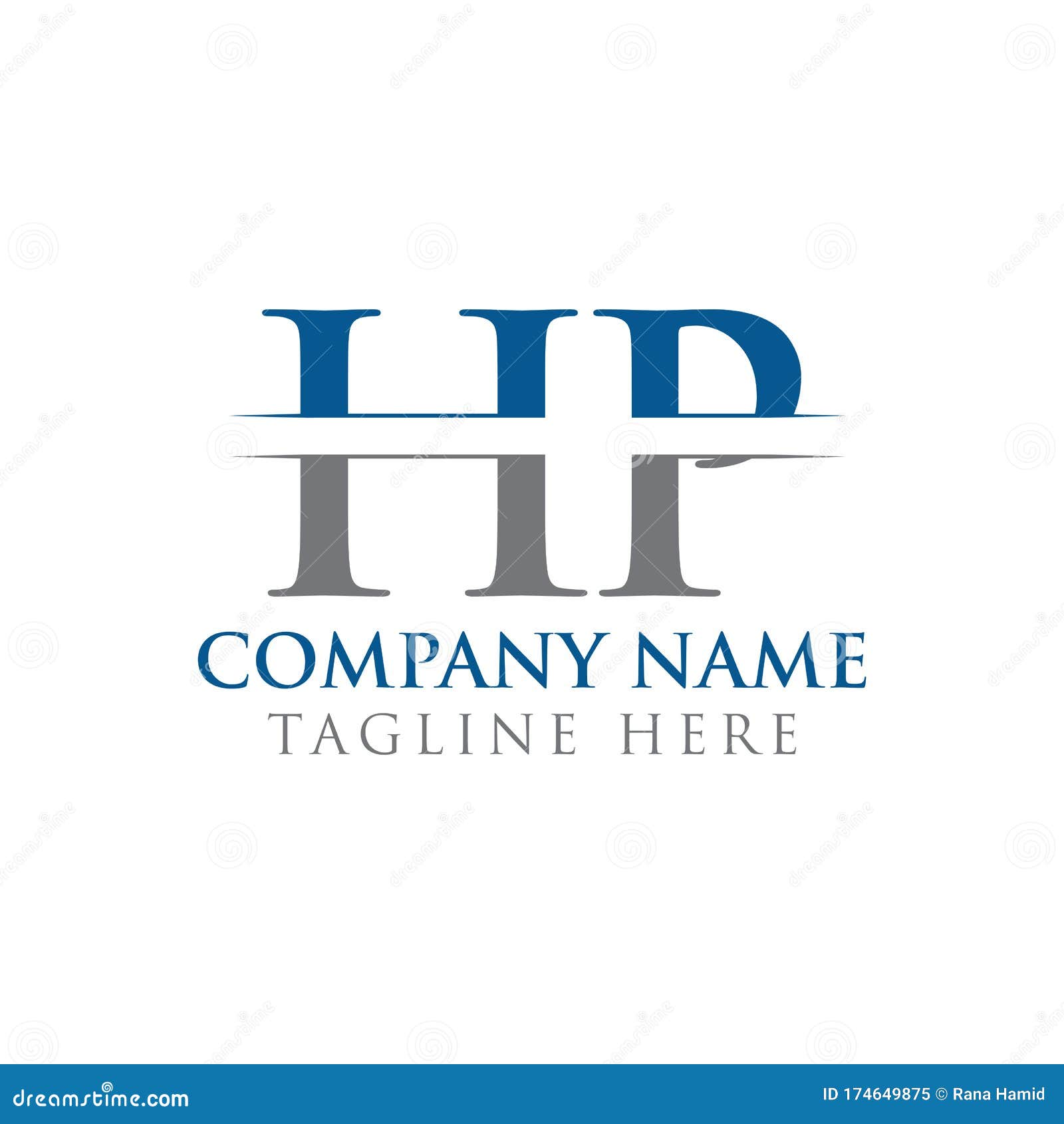 HP Letter Type Logo Design Vector Template. Abstract Letter HP Logo ...
