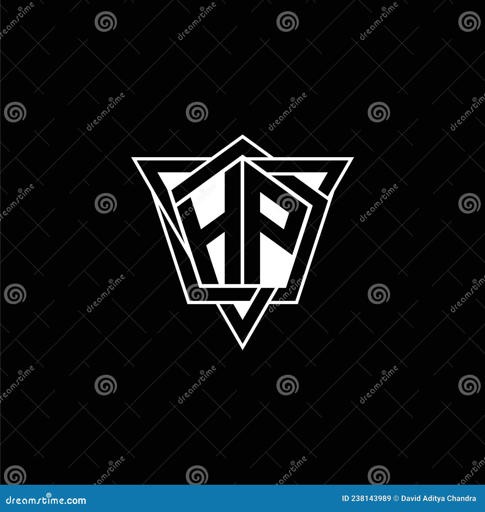 HP Logo Monogram Geometric Modern Design Stock Vector - Illustration of ...