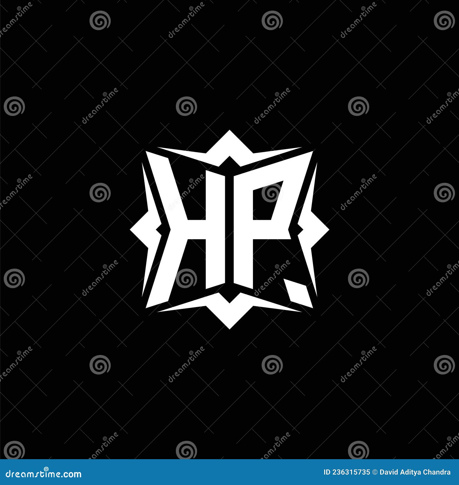 HP Logo Monogram Geometric Modern Design Stock Vector - Illustration of ...