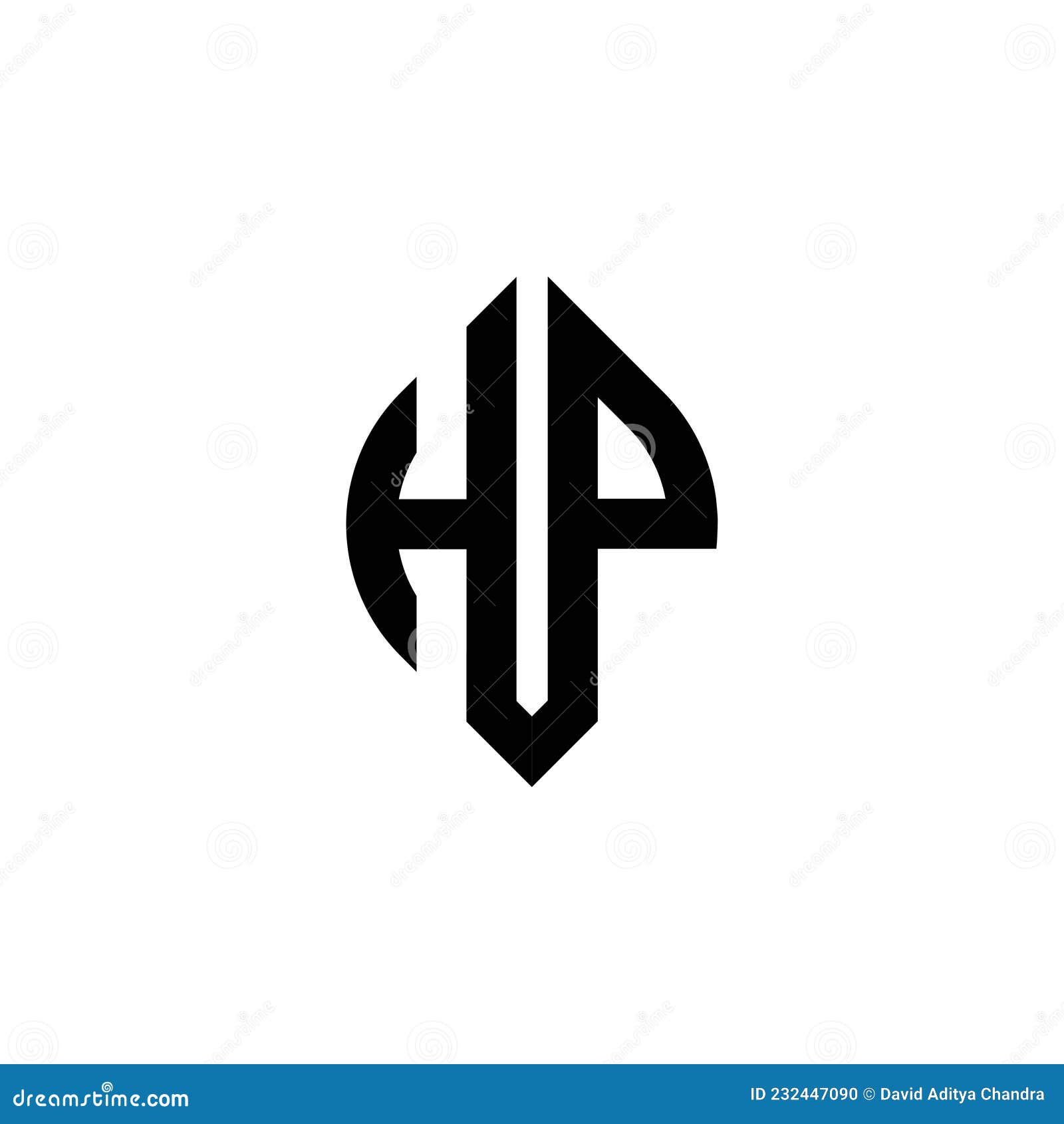 HP Logo Monogram Geometric Shape Style Stock Vector - Illustration of ...