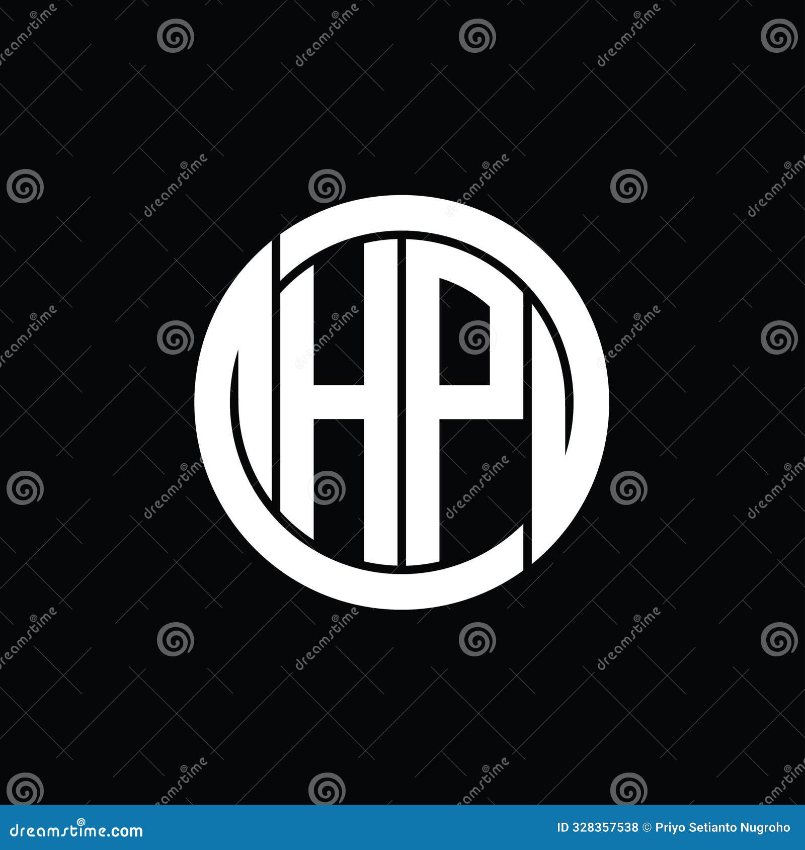 HP Logo Monogram Shield Inside Circle Shape Vector Images Design ...