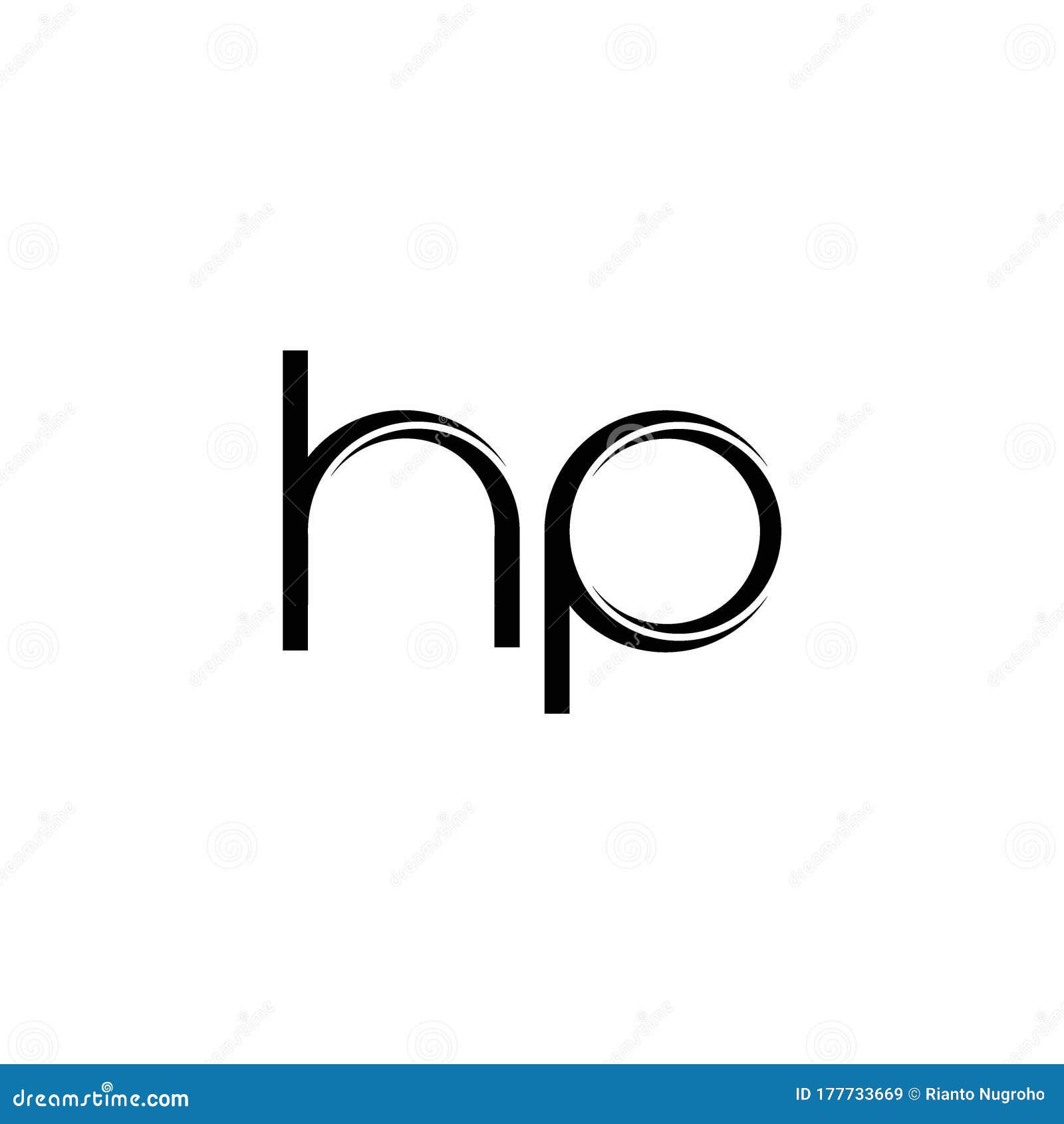 HP Logo Monogram with Slice Rounded Modern Design Template Stock Vector ...