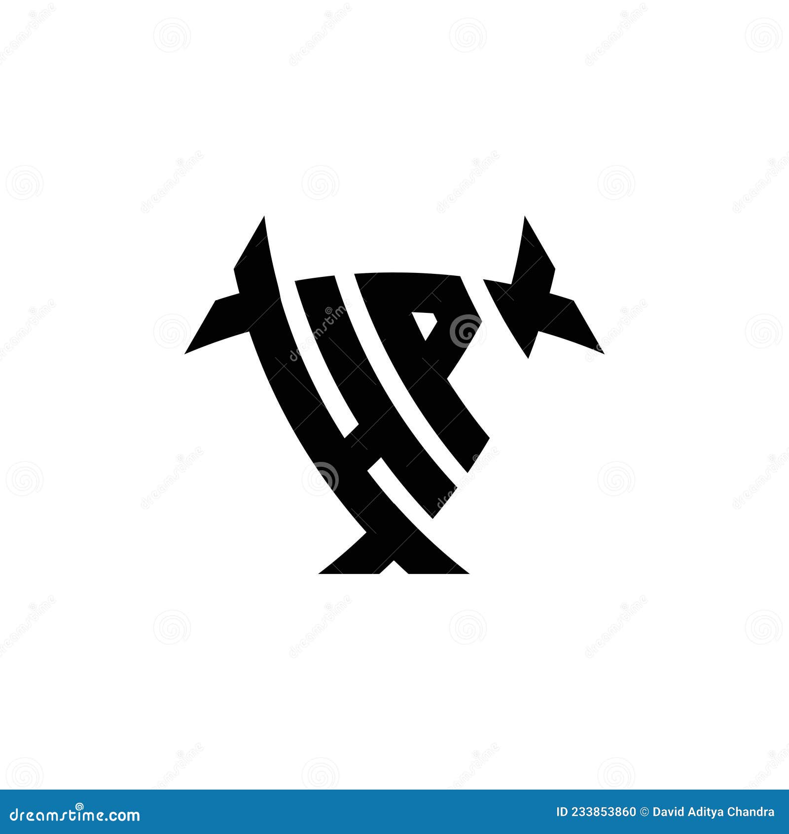 HP Logo Monogram Triangle Shield Style Stock Vector - Illustration of ...