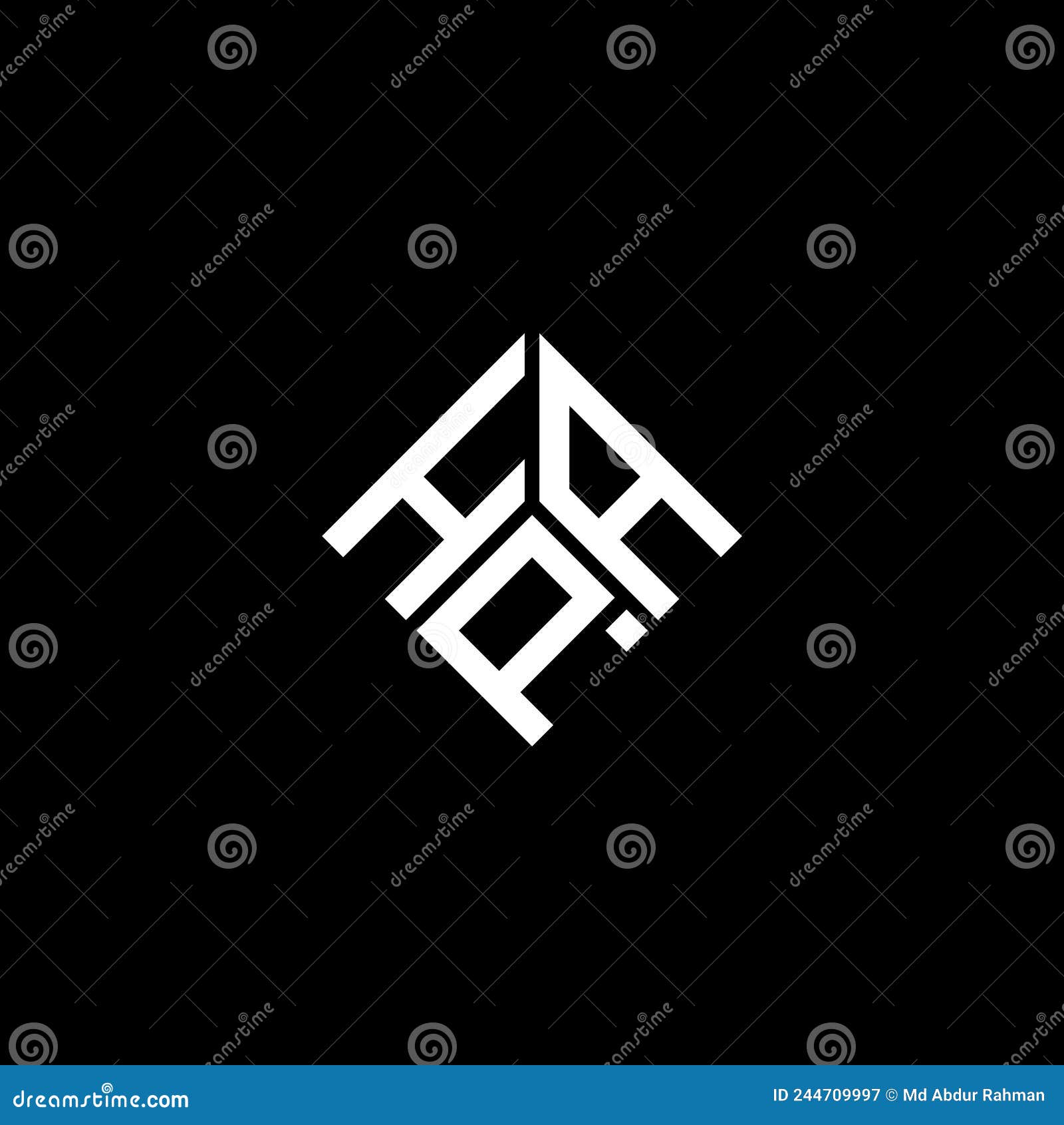 HPA Letter Logo Design On Black Background. HPA Creative Initials ...
