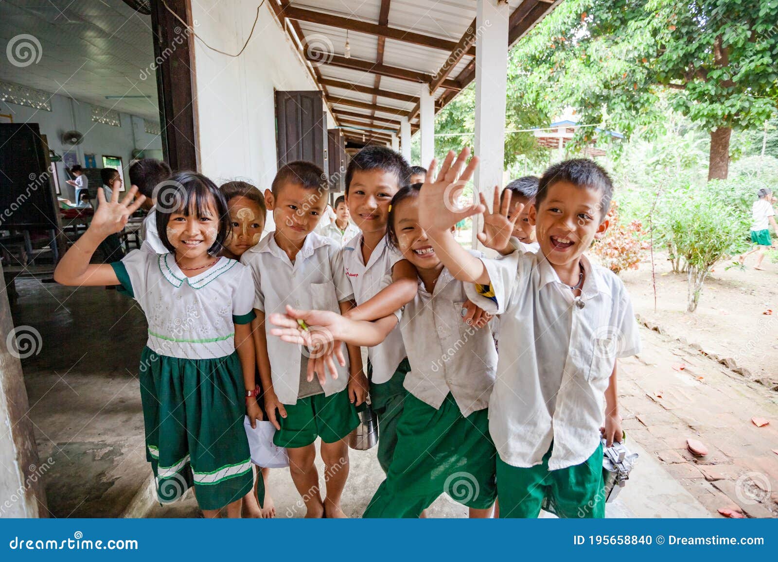 Hpa an, MYANMAR - 11/28/2016 : Unidentified Burmese Students at School ...