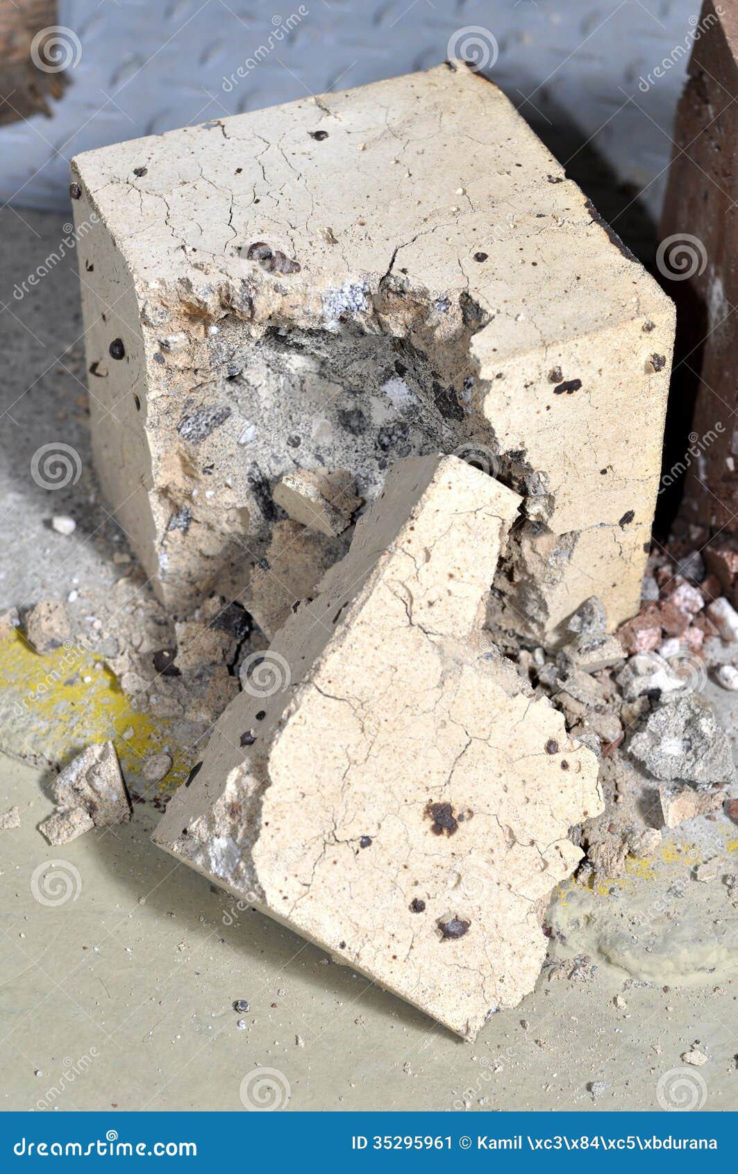 HPC Concrete Block Destroyed Stock Image | CartoonDealer.com #35295961