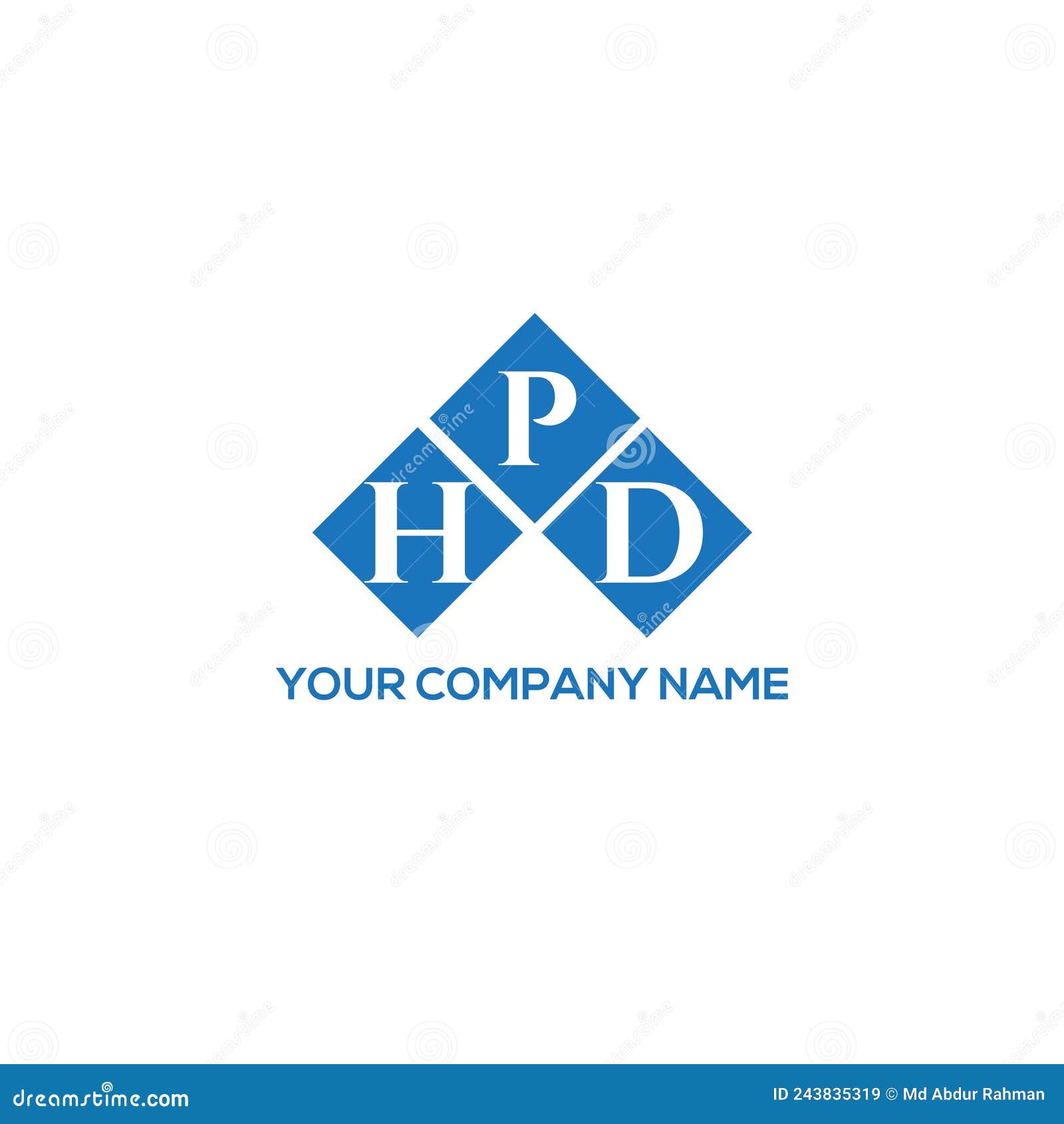 HPD Letter Logo Design on White Background. HPD Creative Initials ...