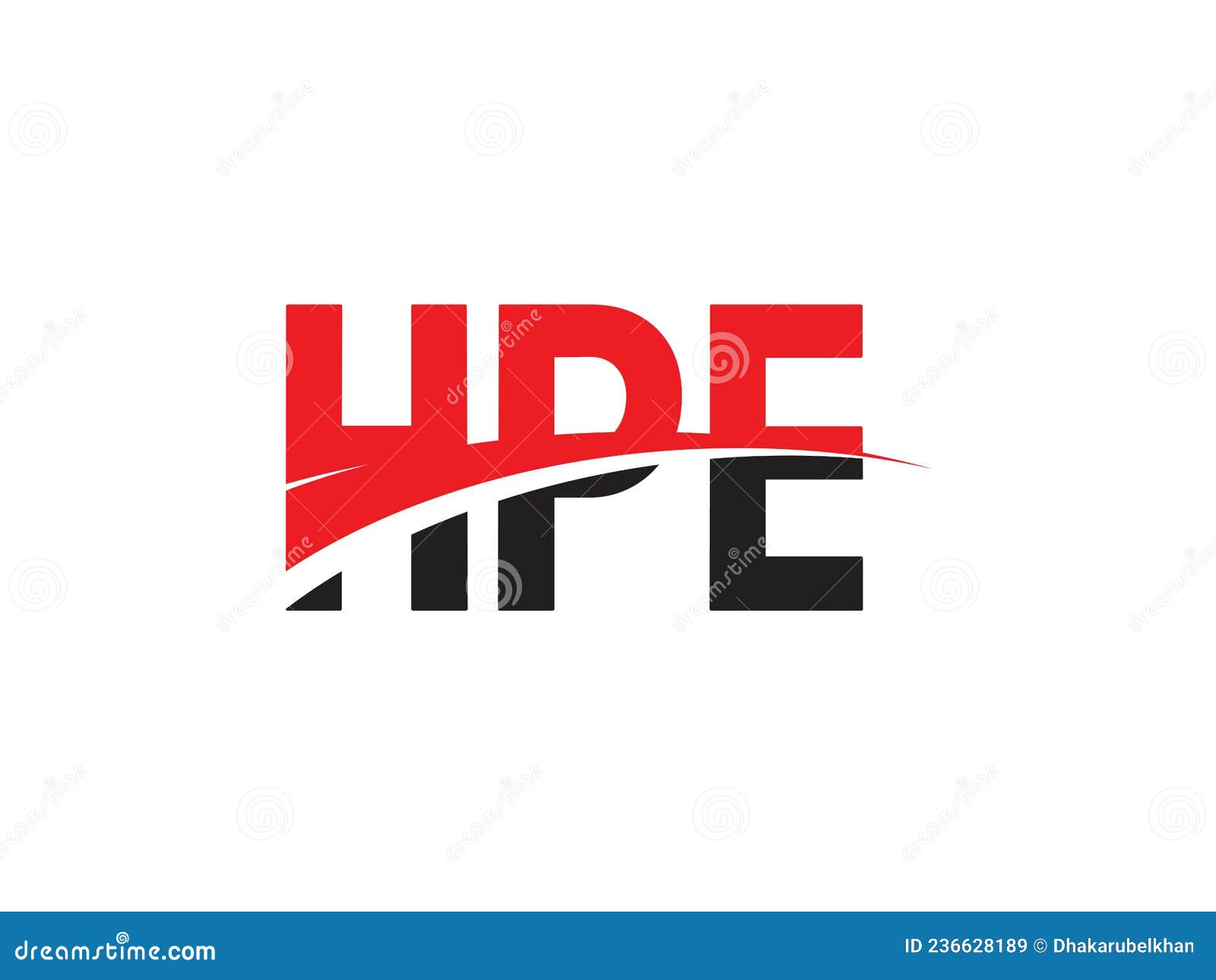 HPE Letter Initial Logo Design Vector Illustration Stock Vector ...