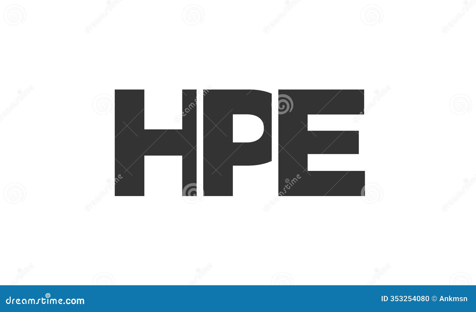 HPE Logo Design Template with Strong and Modern Bold Text. Initial ...