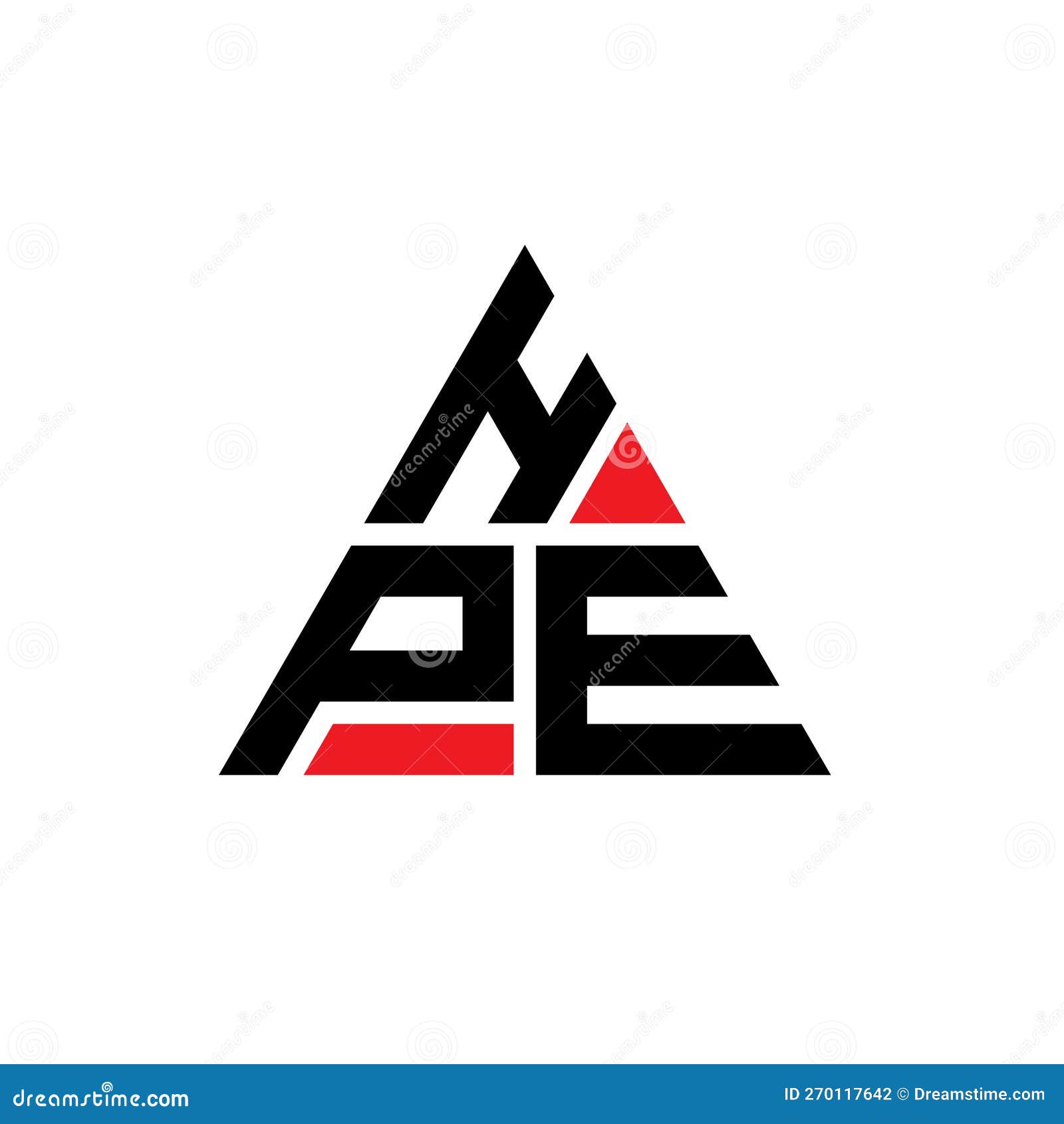 HPE Triangle Letter Logo Design with Triangle Shape. HPE Triangle Logo ...