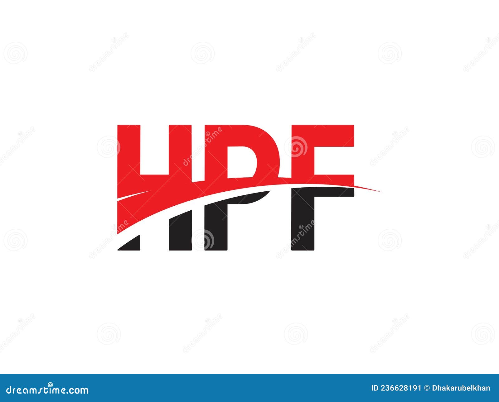 HPF Letter Initial Logo Design Vector Illustration Stock Vector ...